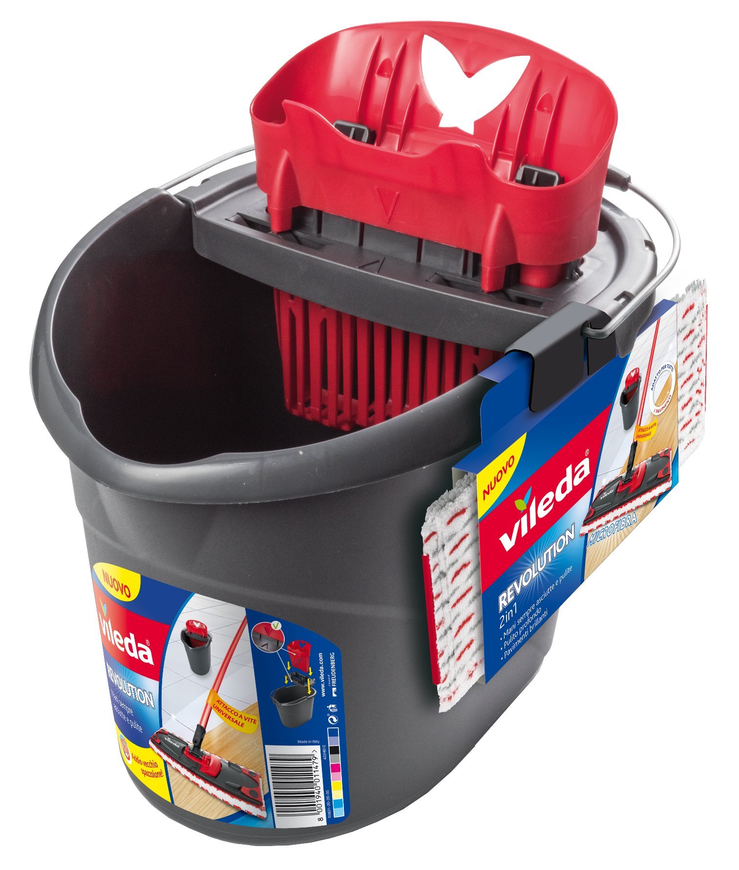 Buy Vileda - Cleaning System for All Types of Floors, with Bucket ...