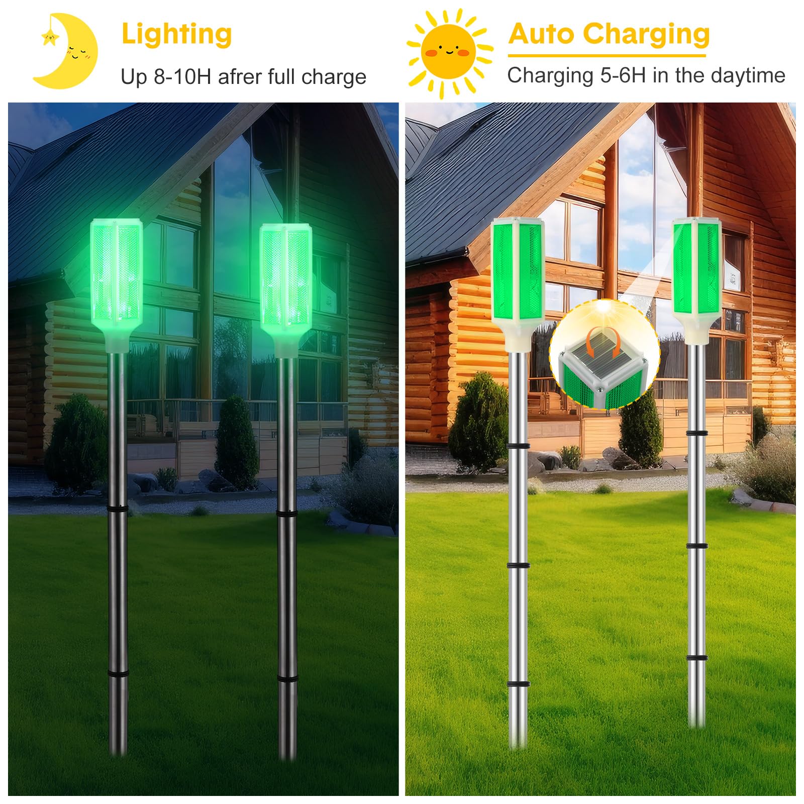 Snapklik.com : Macarrie 9 Packs Solar Powered Driveway Markers Lights ...