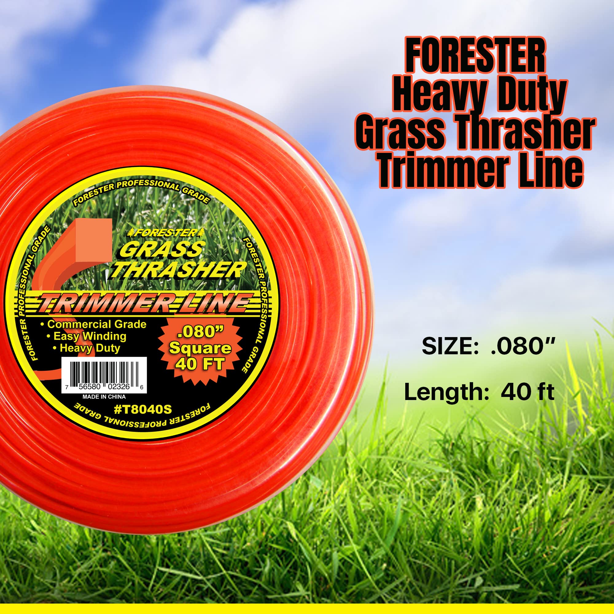 FORESTER Heavy Duty Trimmer Line – Grass Thrasher Round or Square Edge ...