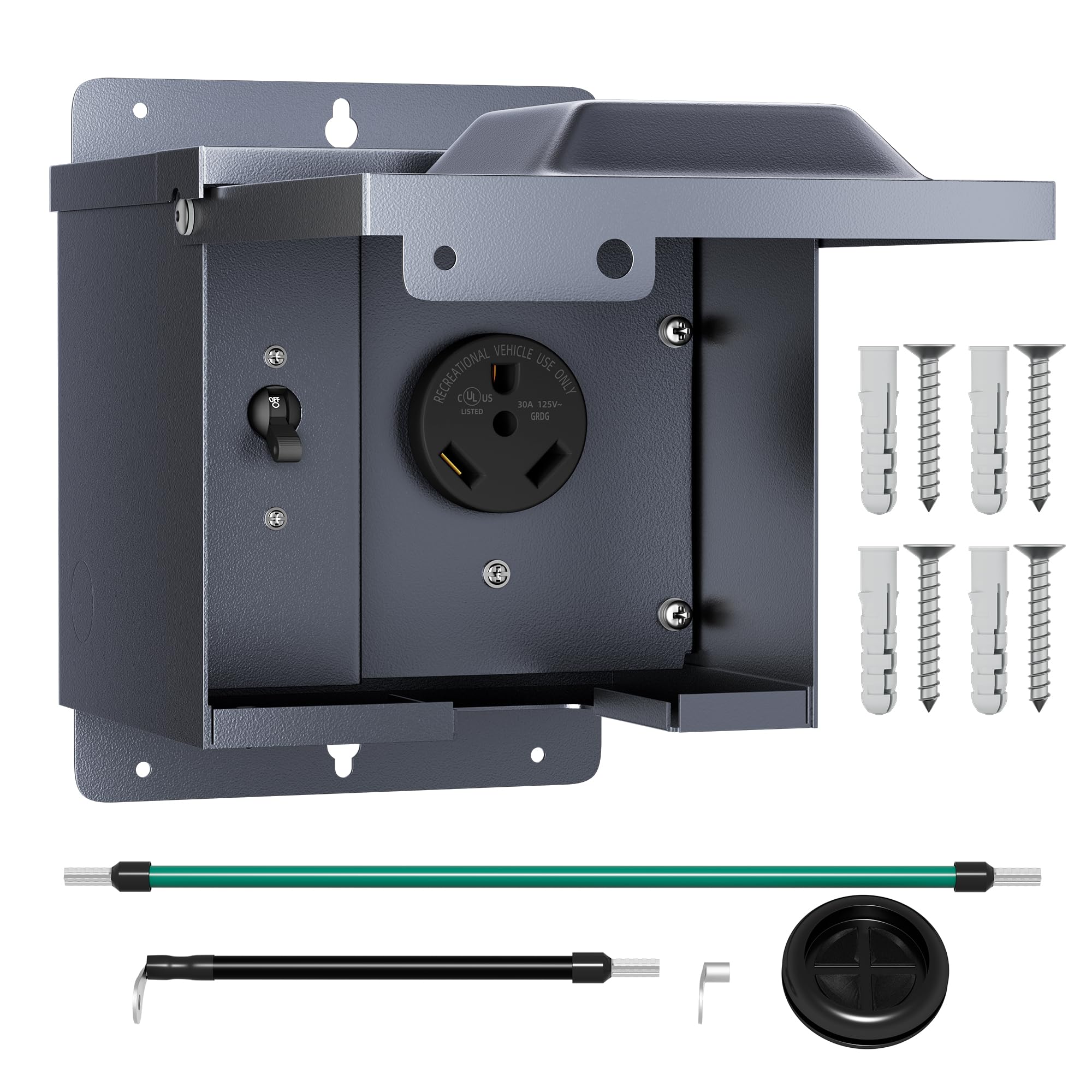 Snapklik.com : Joinfworld 30 Amp RV Power Outlet Box