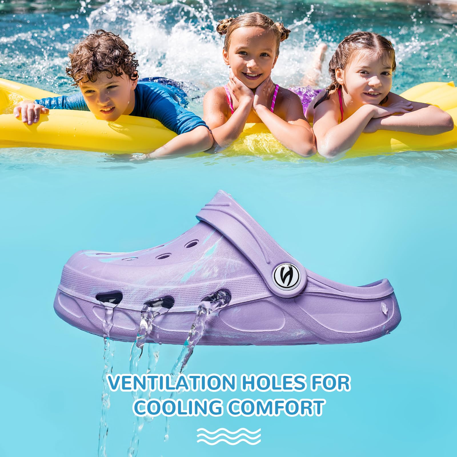 Snapklik.com : HOBIBEAR Toddler Girls Garden Clogs Slip On Cute Cartoon ...