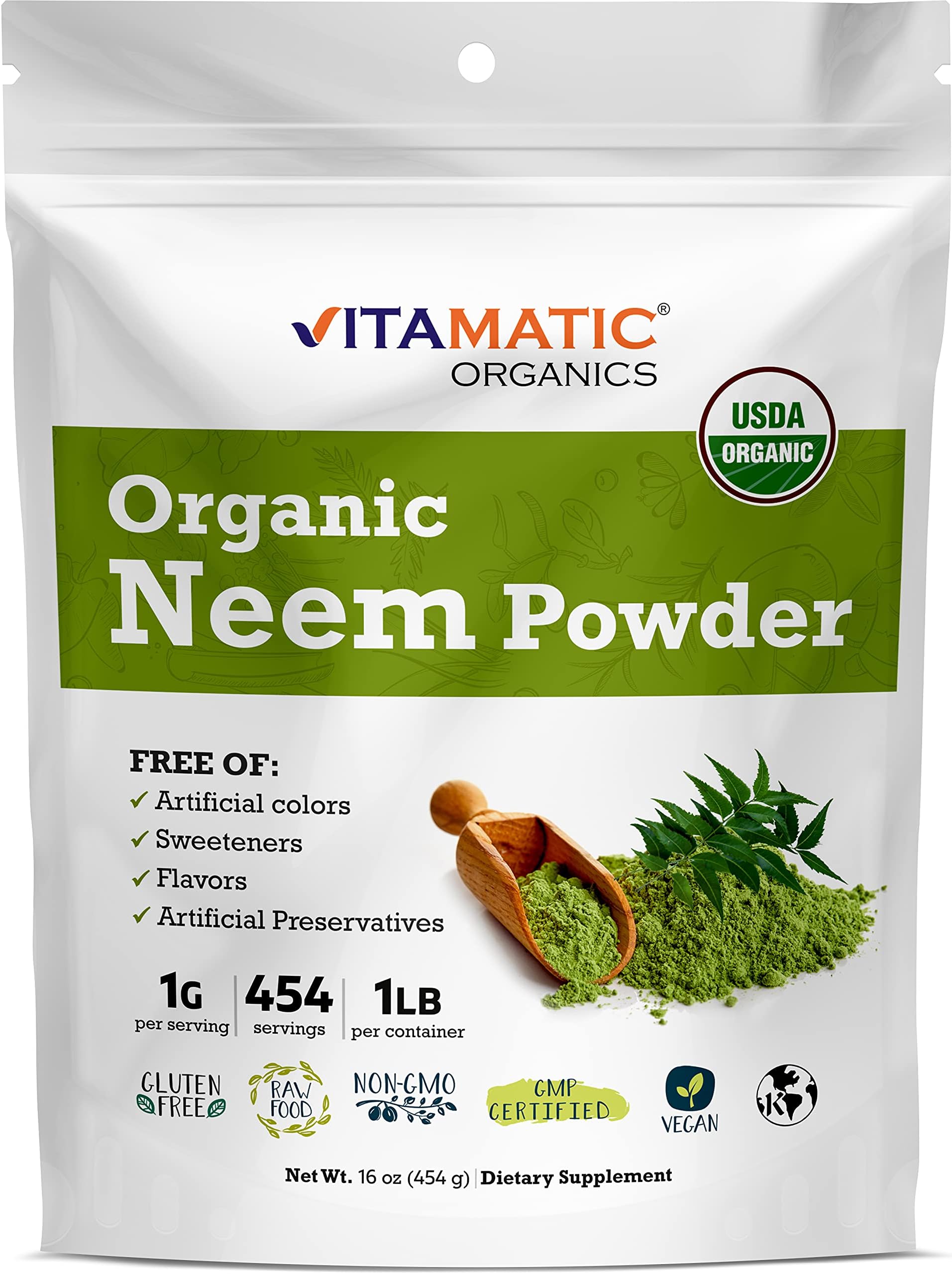 Amazon.com: H&C Natural Neem Leaves Powder, 227 Grams (1/2 lb) : Health ...