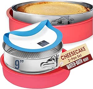 Amazon.com: Cheese Cake Pans for Baking - NON TOXIC 9 Inch Spring Form ...