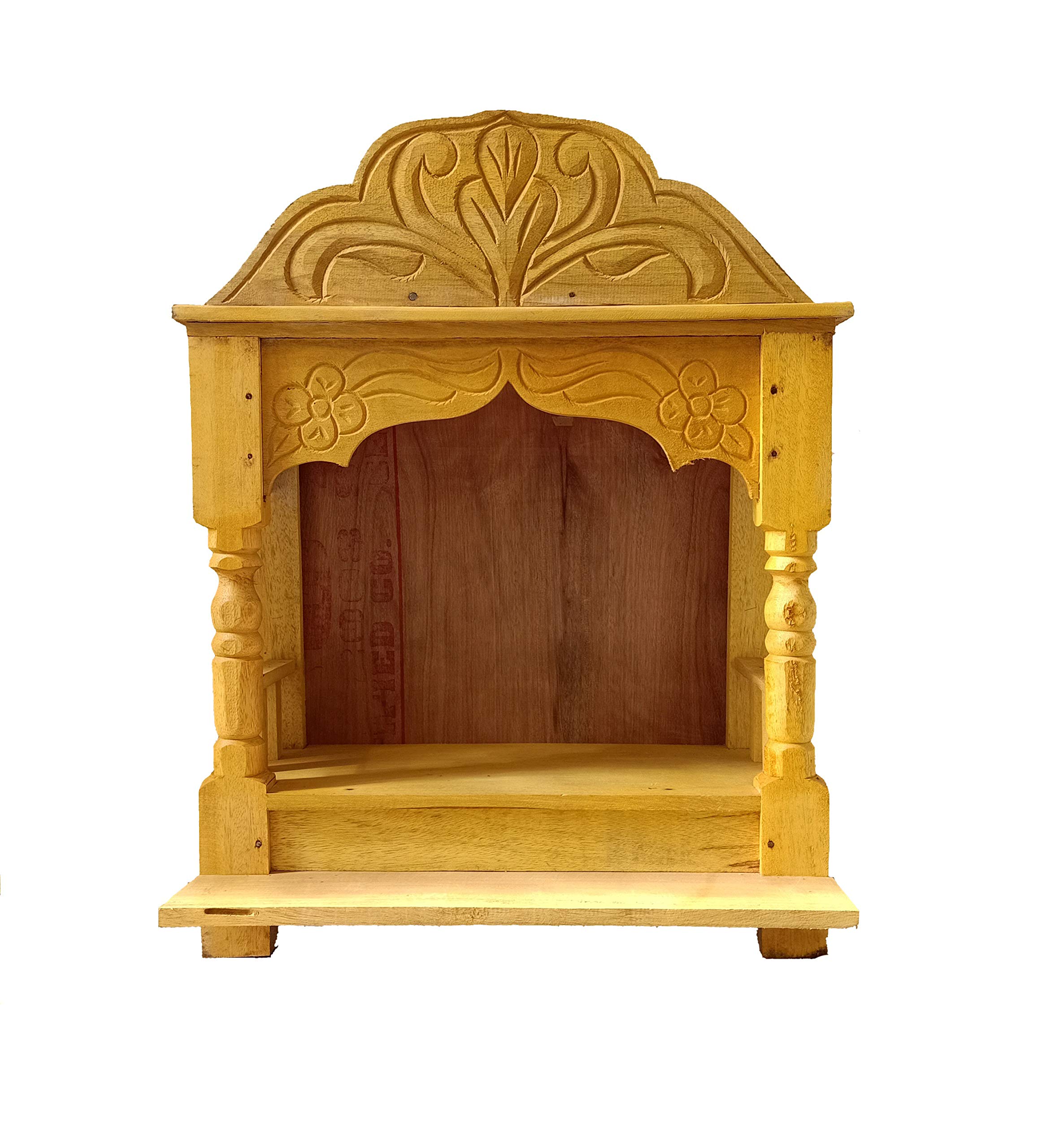 Wooden Home Temple/puja mandir, Size 18" Length x 24" Height. (Wooden ...