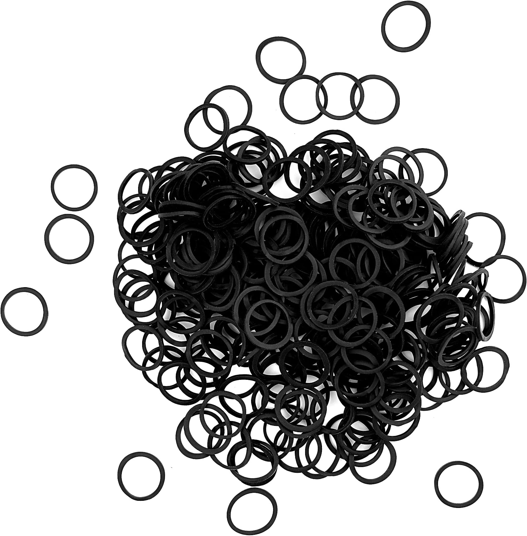 Amazon.com : Hoyols Strong Hair Elastic Rubber Bands Ponytail Polyband ...