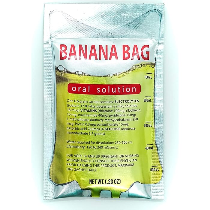 Buy Banana Bag Oral Solution: Electrolyte & Vitamin Powder Packet for ...