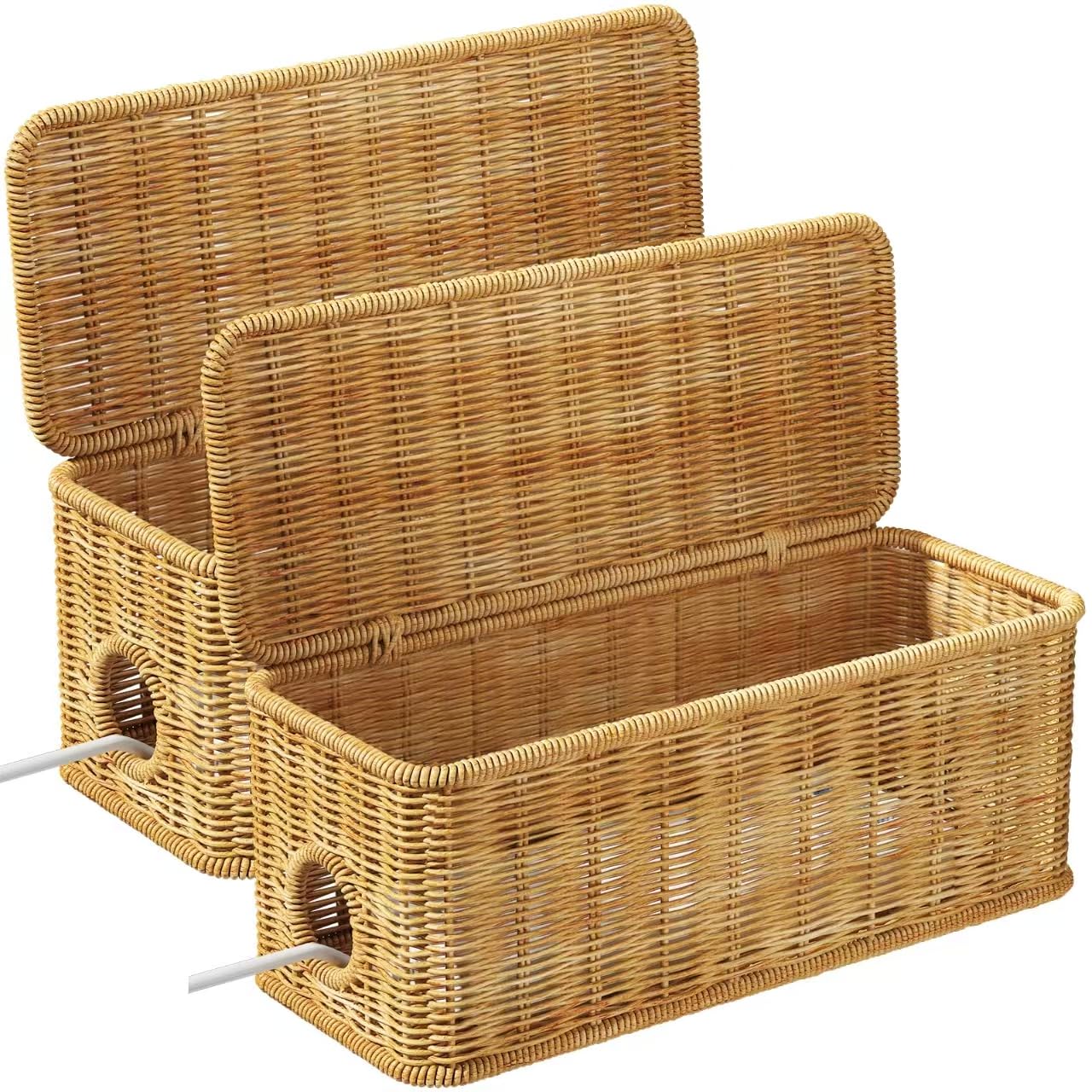 Amazon.com: Luseba Cable Management Box,2 Open Slots Cord Organizer ...