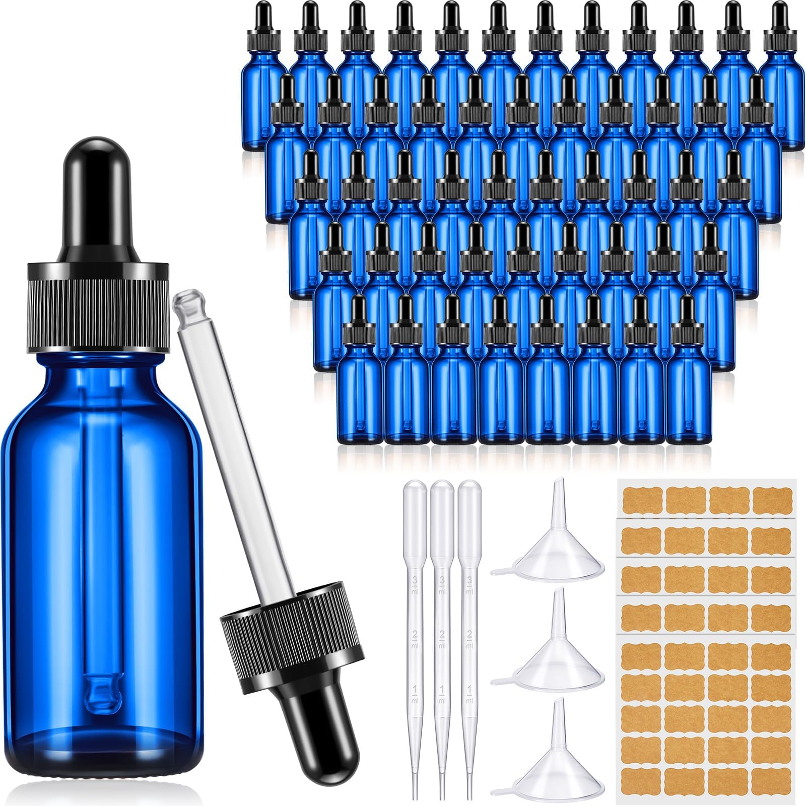 Amazon.com: Lallisa 100 Pack Essential Oil Dropper Bottle Glass Dropper ...