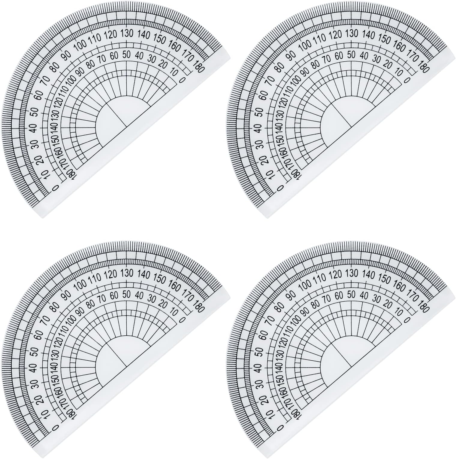 Helix 10cm 180 Degree Clear Protractor H01010 : Amazon.co.uk ...