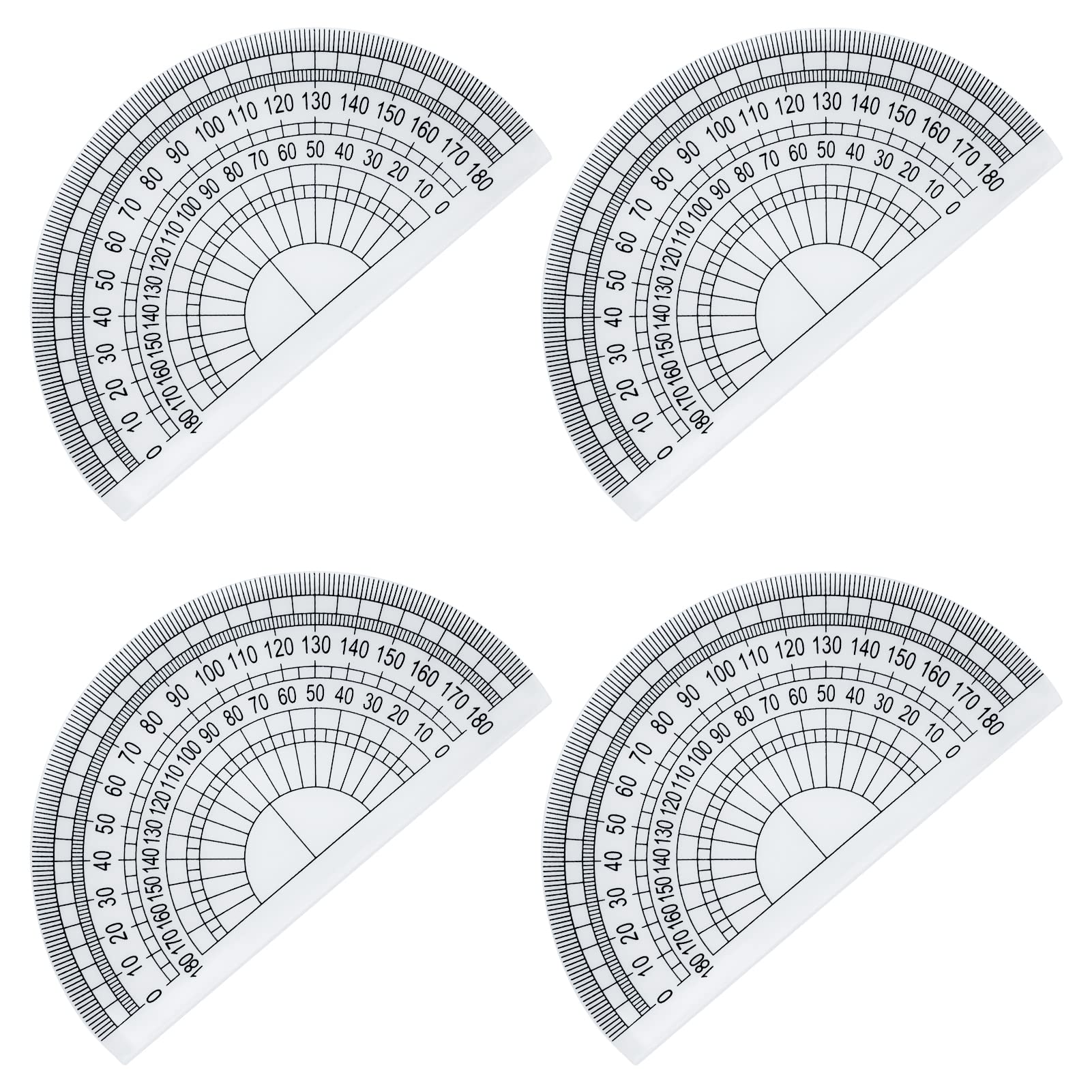 SZXMDKH Plastic Protractor for Angle Measurement Student Math 180 ...