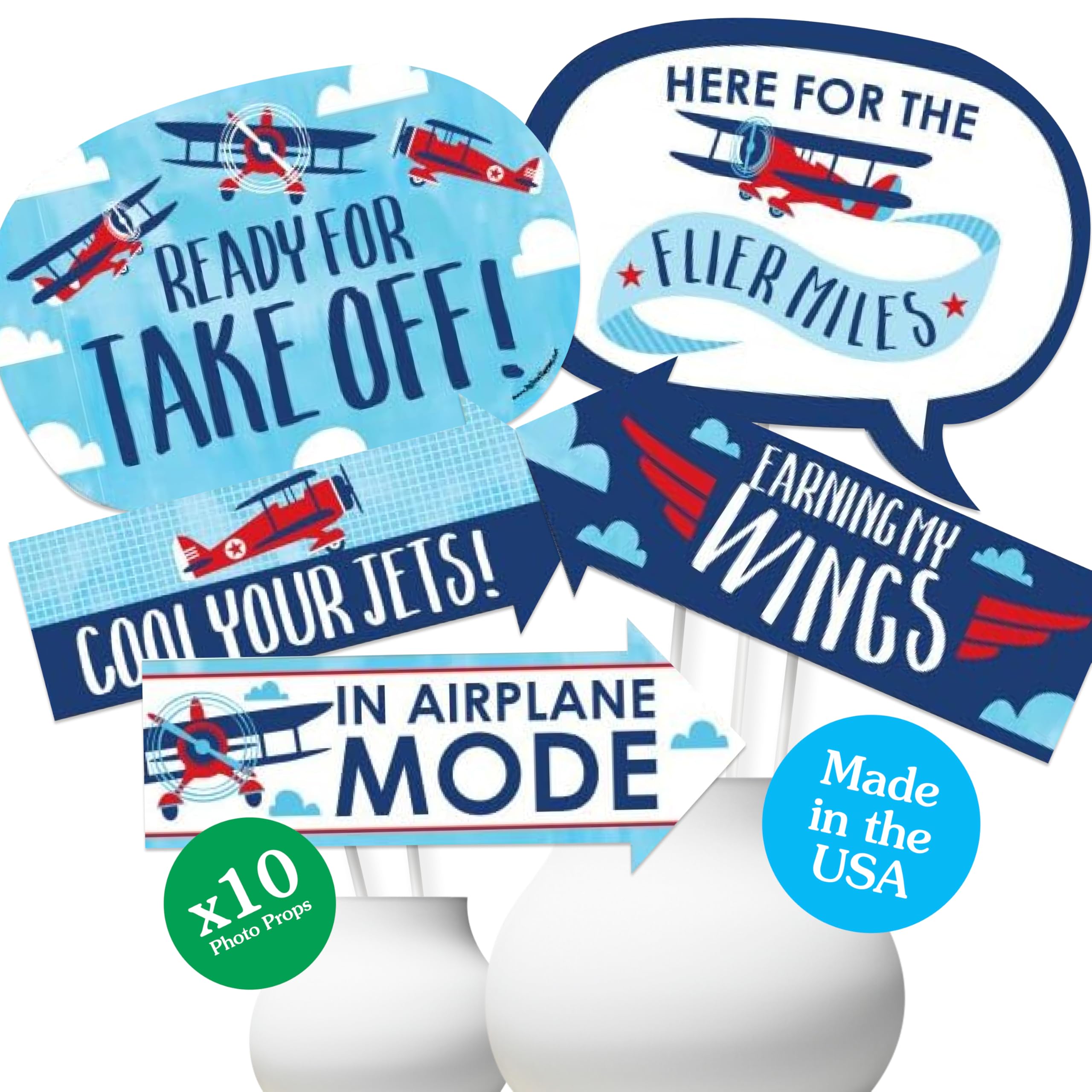 Amazon.com: Big Dot of Happiness Funny Taking Flight - Airplane ...