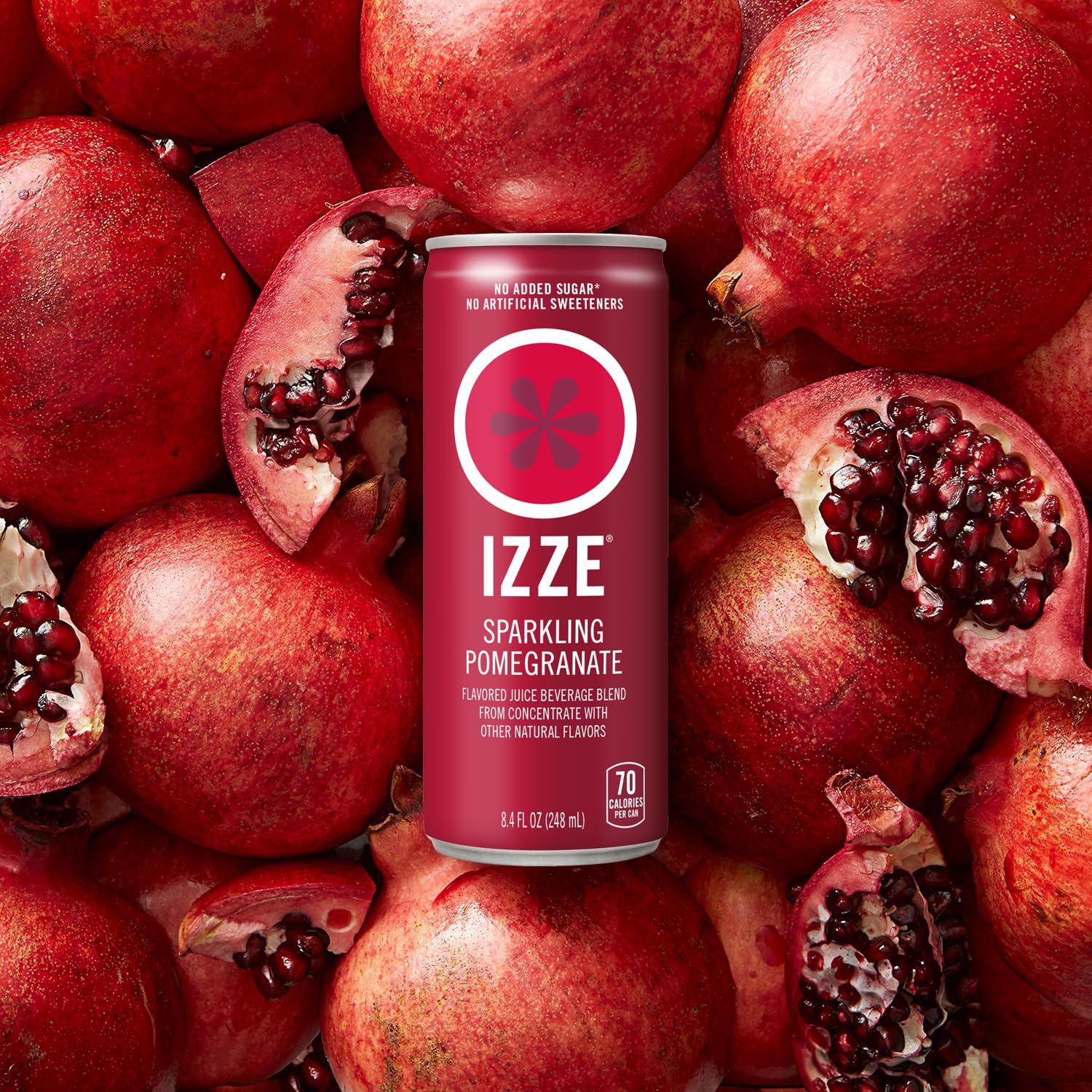Izze Sparkling Pomegranate Juice 12 Fl Oz Glass Bottle Izze Beverage
