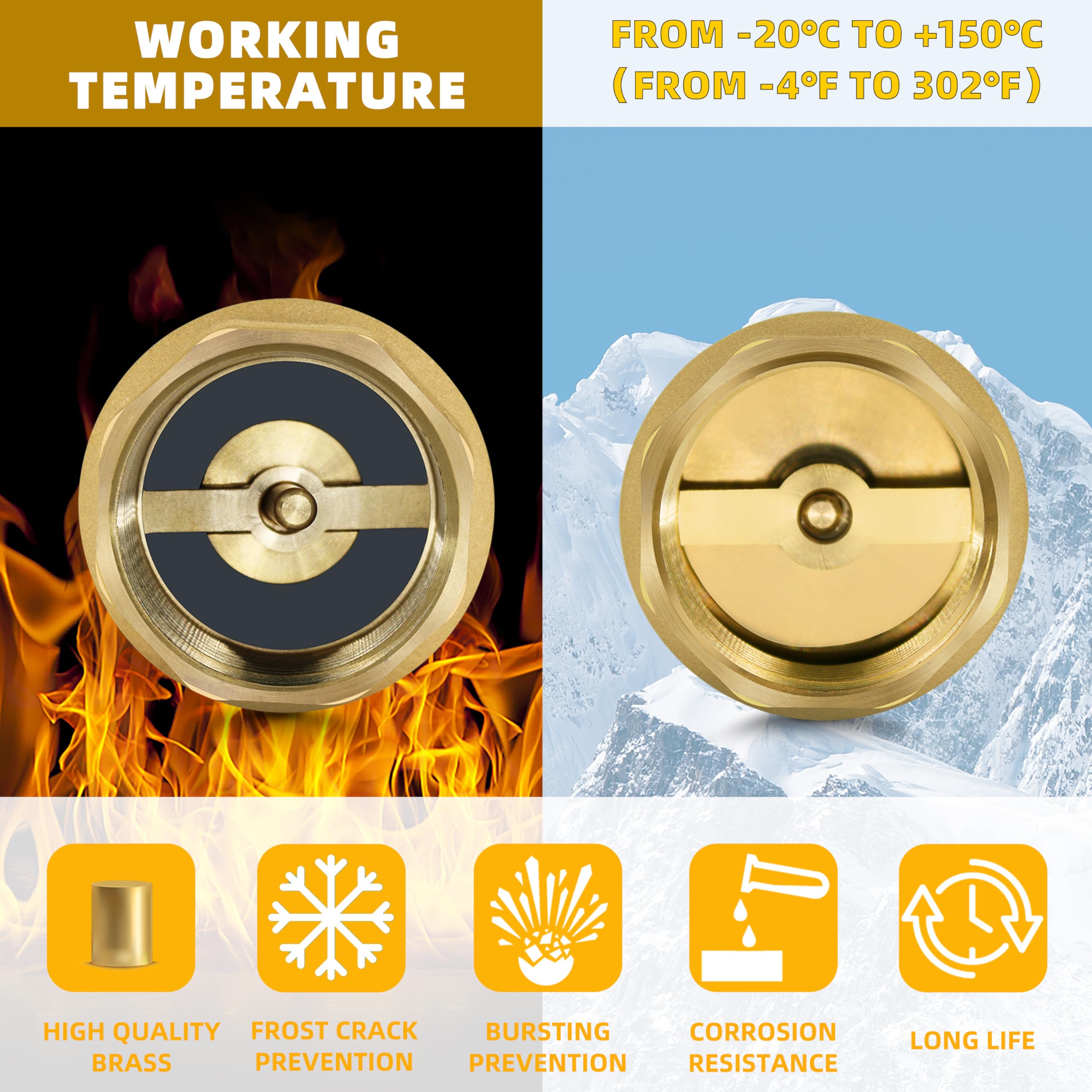 Snapklik.com : 1" NPT Brass Vertical Check Valve, NPT Thread Vertical ...