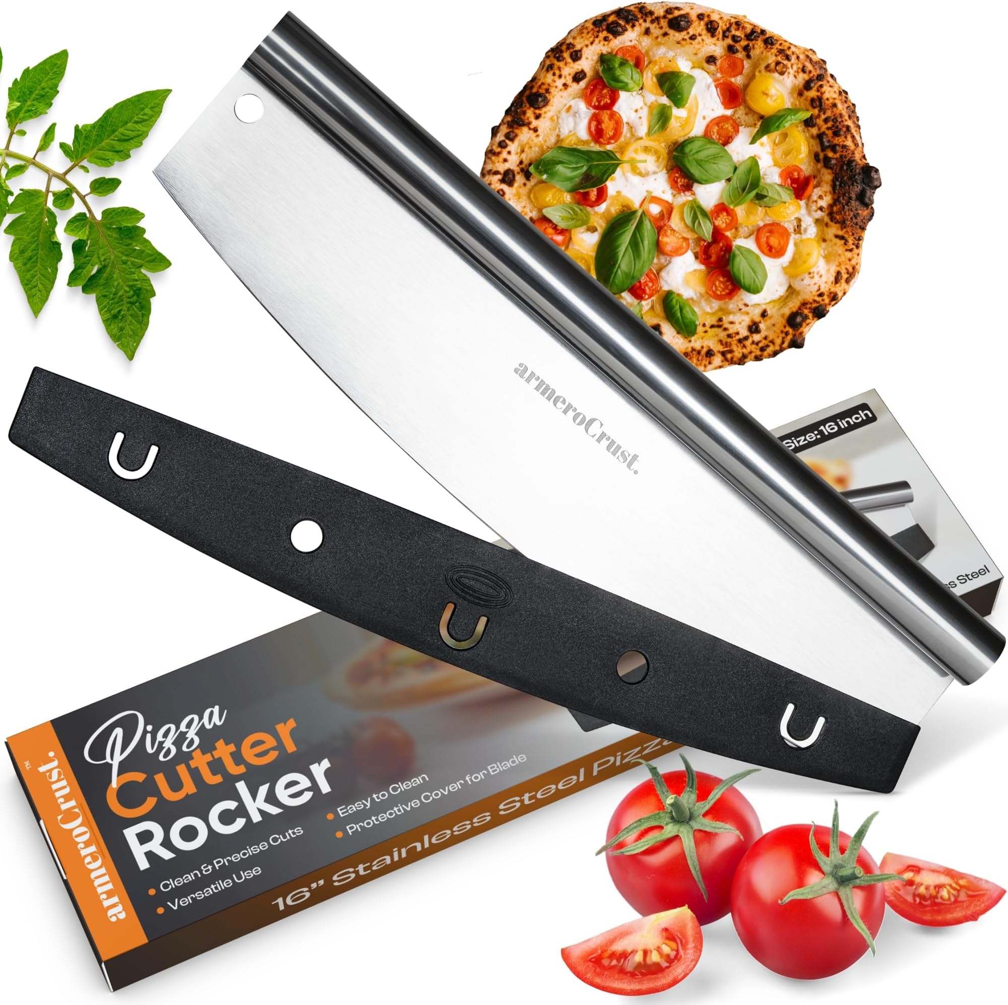 Amazon.com: armeroCrust 16 Inch Pizza Cutter Rocker Blade - Easy ...