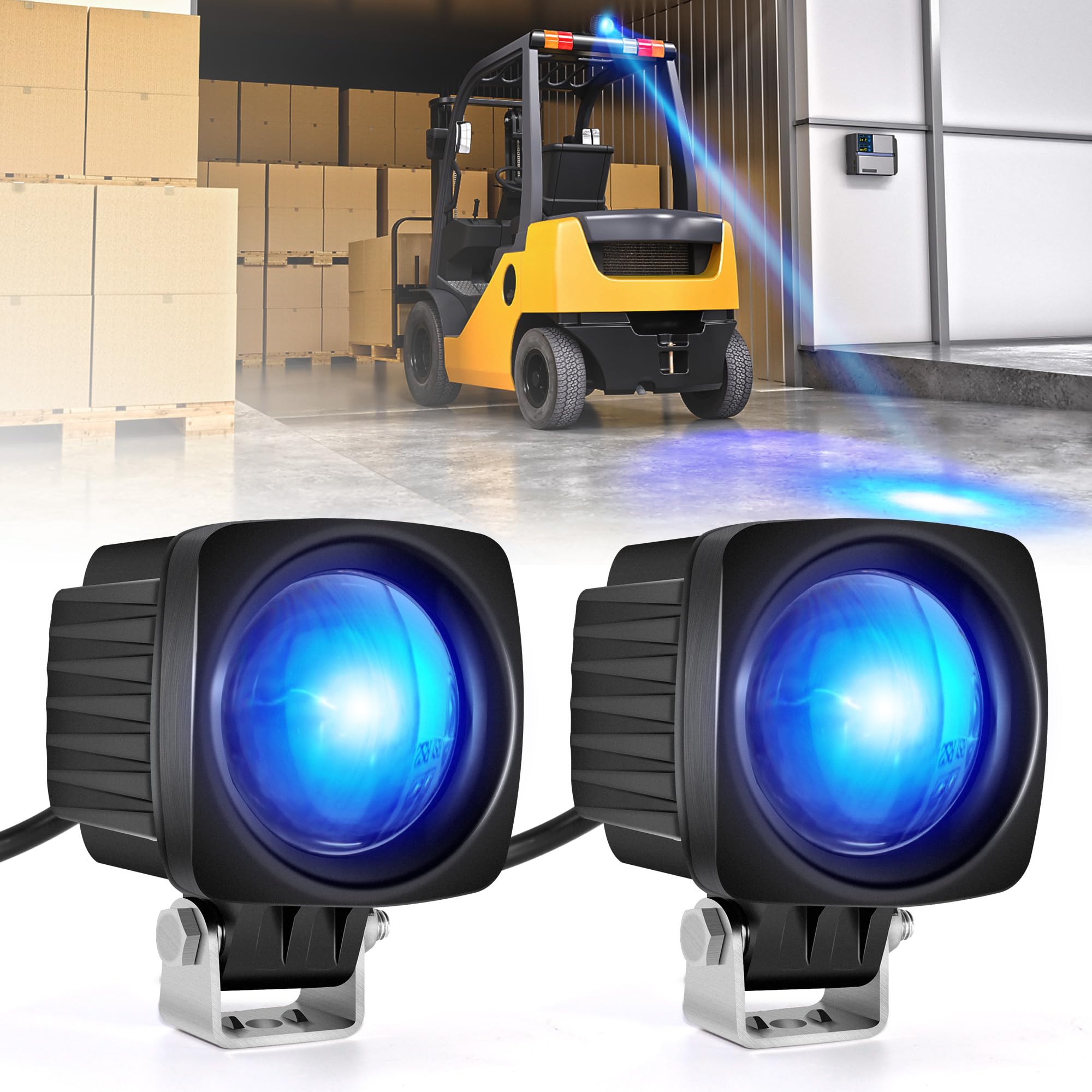 Amazon.com: eTzone New Rounded LED Forklift Safety Light DC 12-100V ...