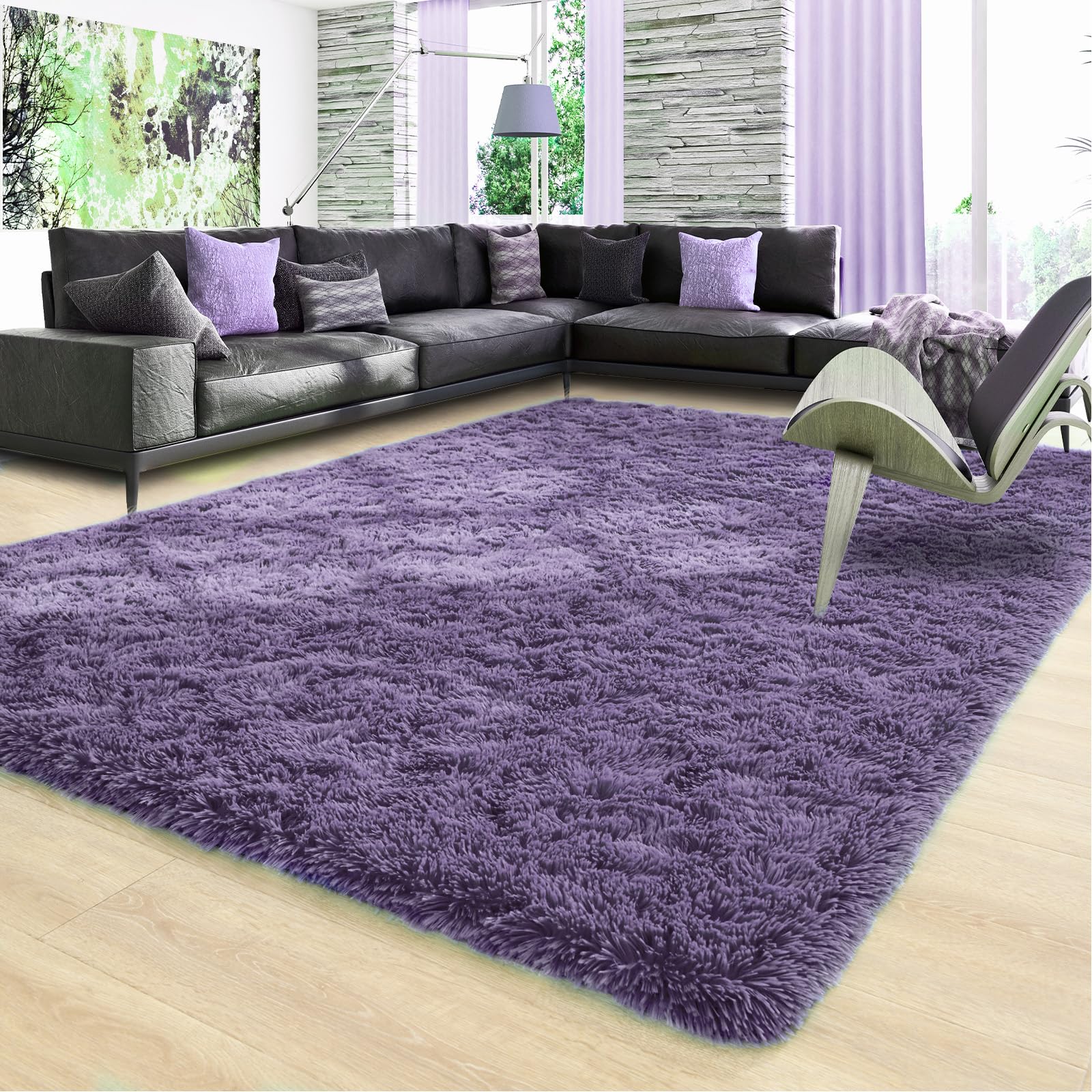 Amazon.com: Ompaa Ultra Soft Fluffy Bedroom Rugs Memory Foam Carpet ...
