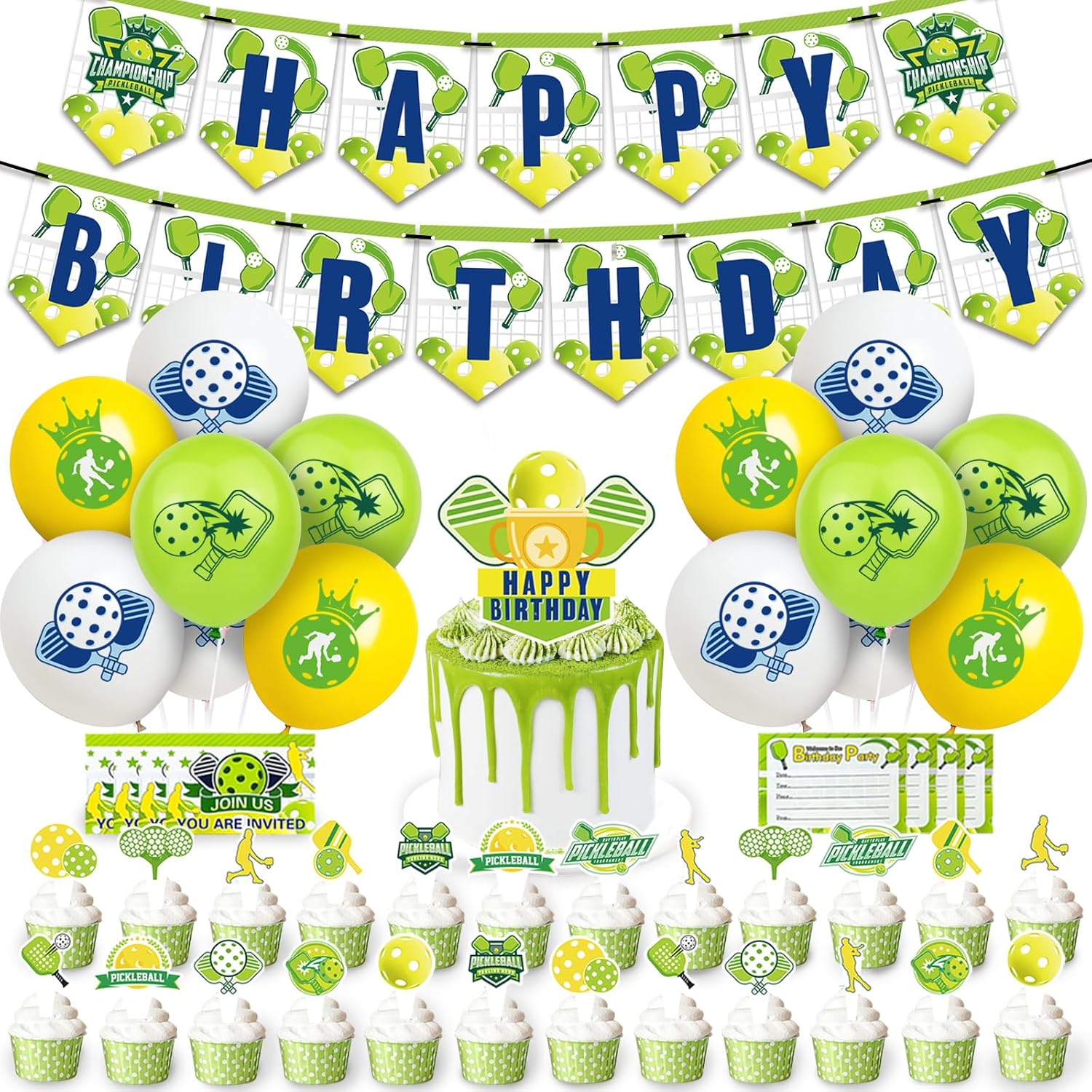 Amazon.com: Pickleball Birthday Party Decorations Pickleball Party ...