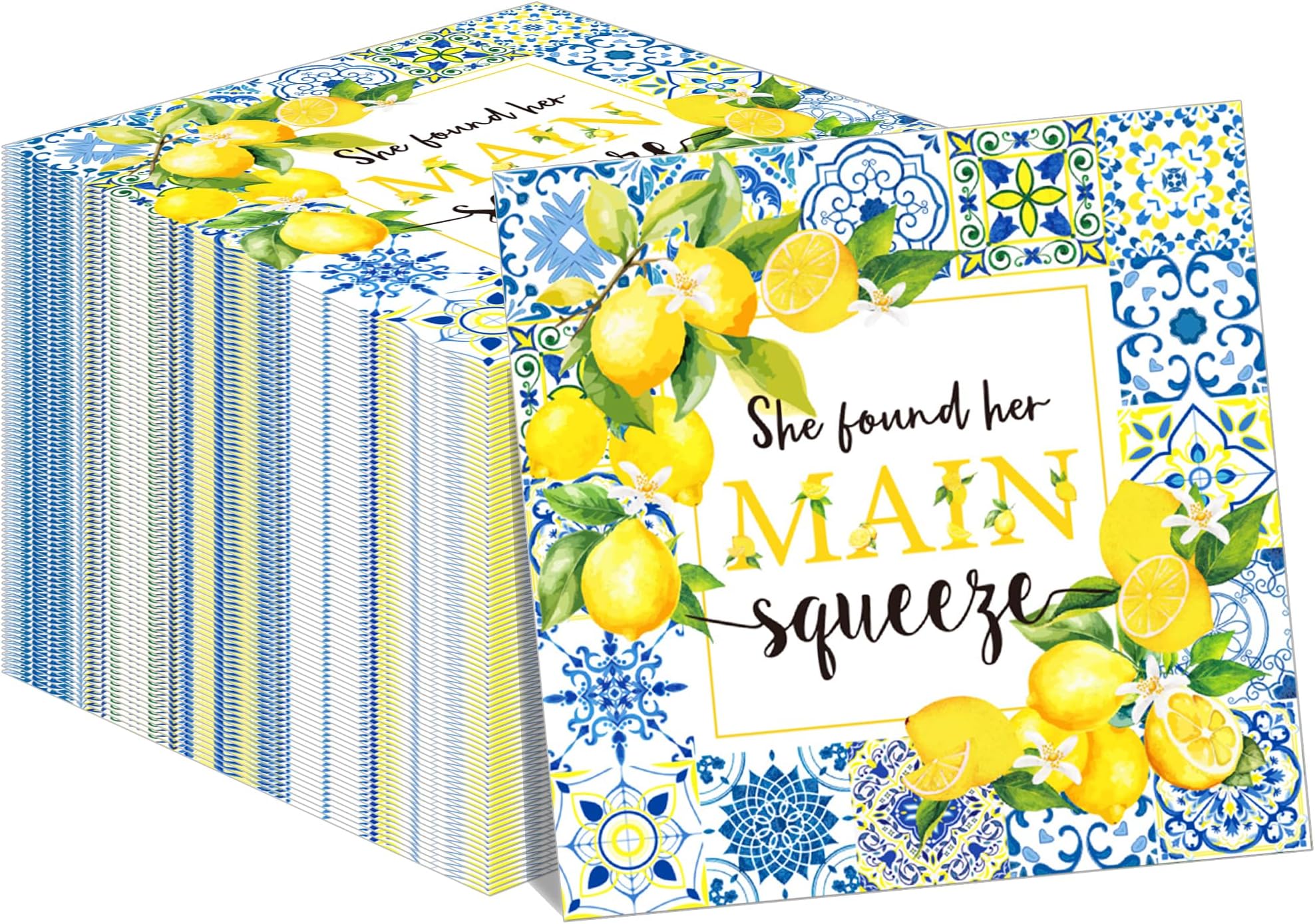 Amazon.com: 40Pcs Tiles Lemon Paper Napkins She Found Her Main Squeeze ...