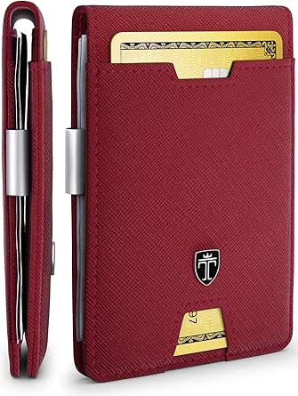 Amazon.com: TRAVANDO Mens Slim Wallet with Money Clip AUSTIN RFID ...