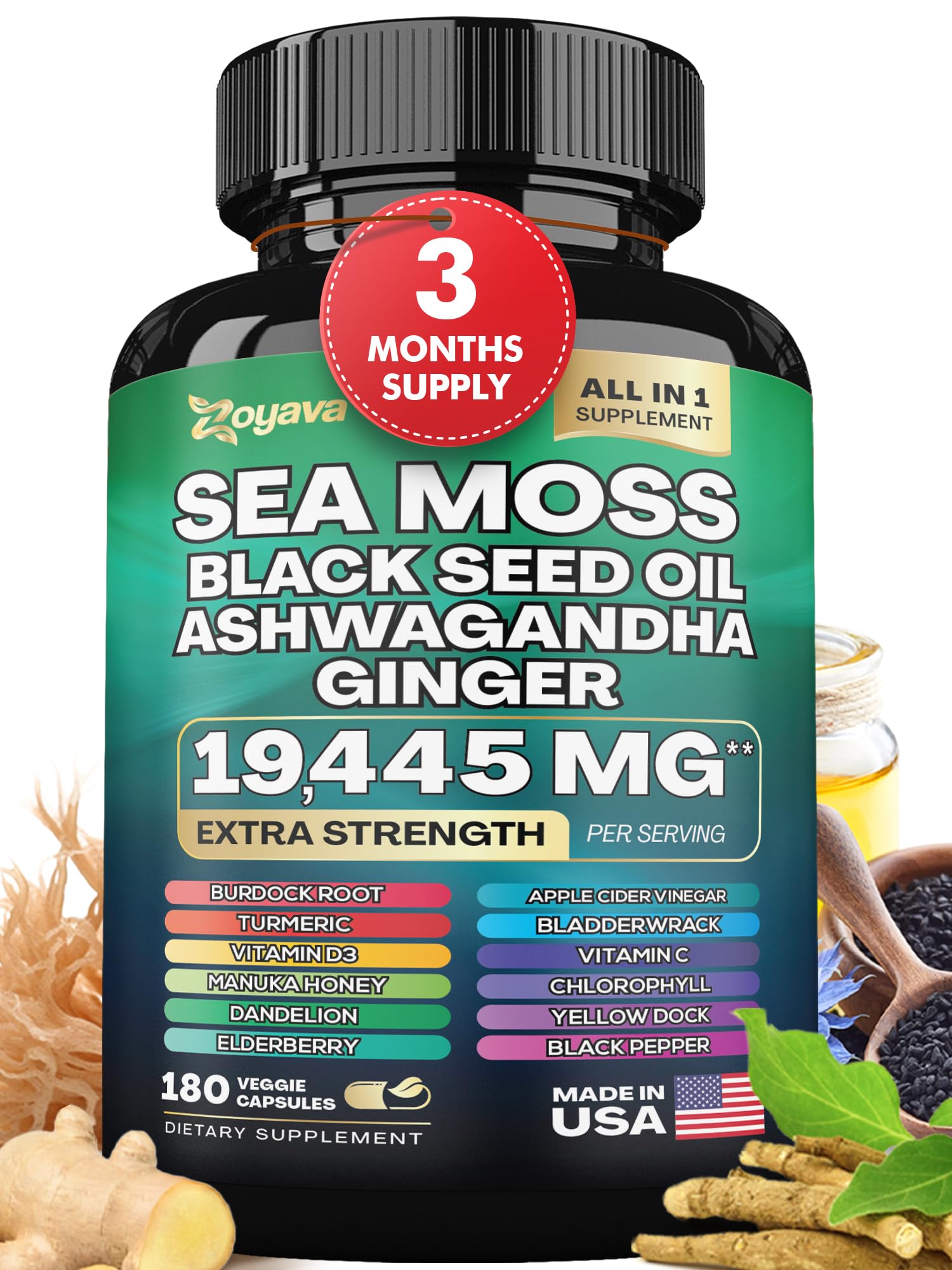 Sea Moss 7000mg Black Seed Oi...B0CH7D9Y4P | Encarguelo.com