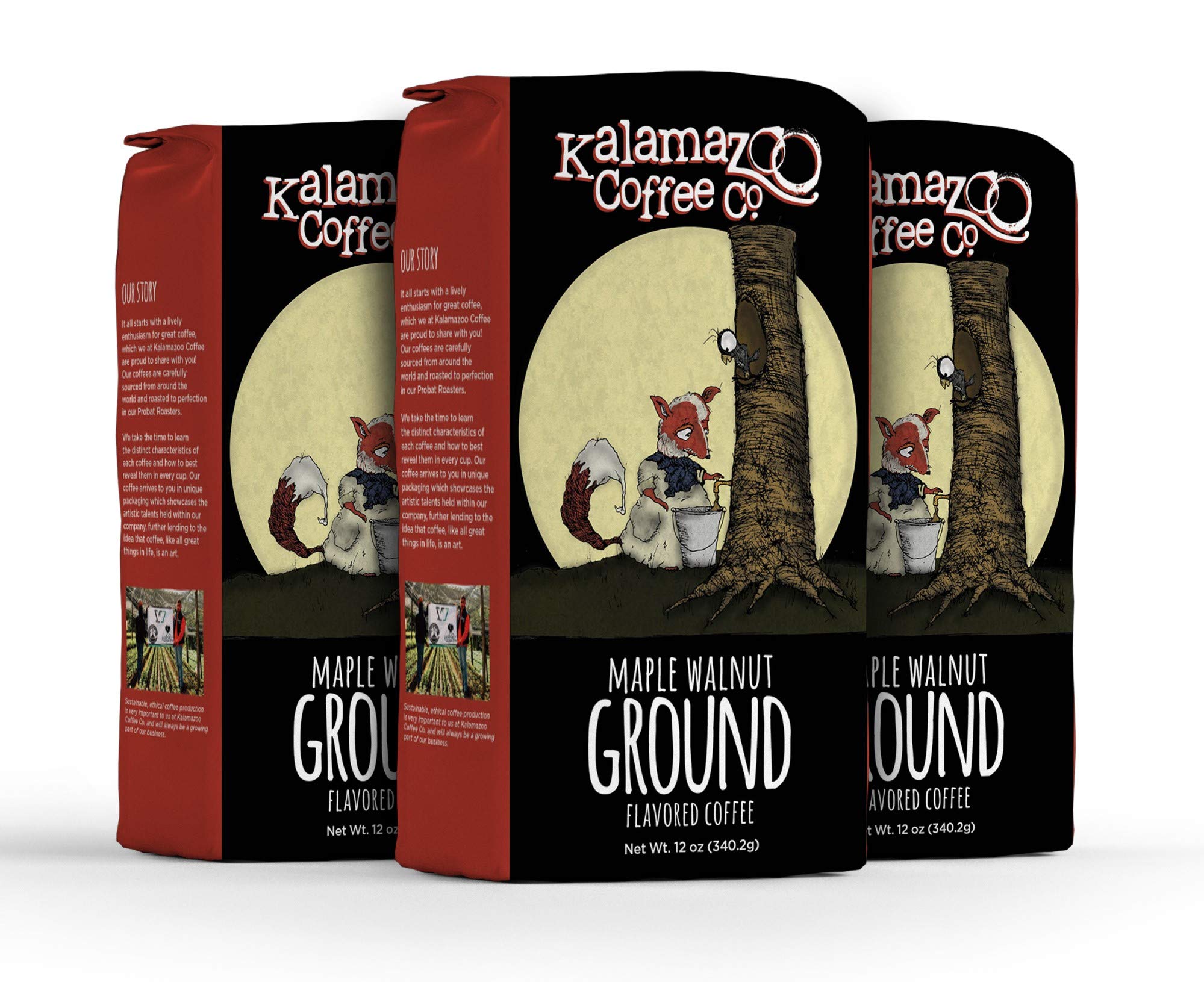 Amazon.com : KALAMAZOO COFFEE COMPANY Maple Walnut Ground Coffee ...