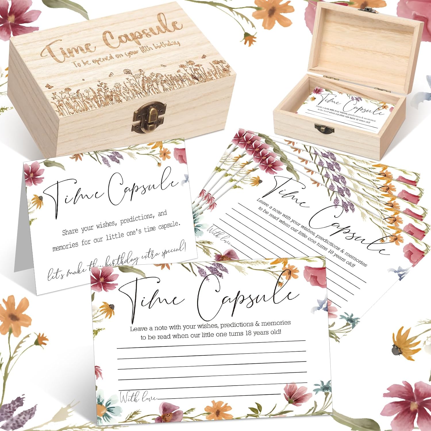 Amazon.com: Fuutreo Time Capsule Box 1st Birthday Baby Time Capsule ...