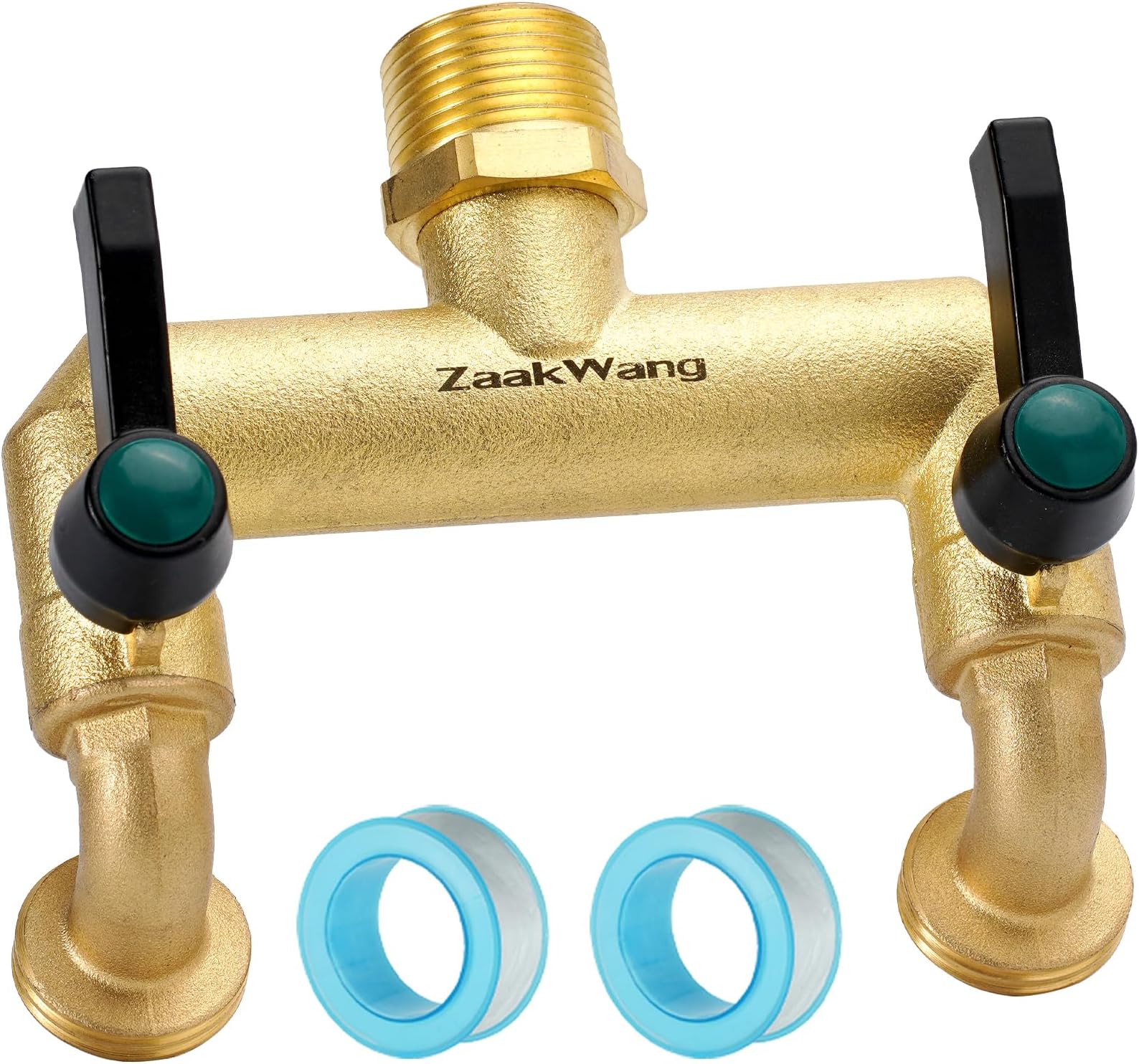 Amazon.com: ZaakWang Garden Outdoor Faucet, 2-Way Valve Hose Faucet ...
