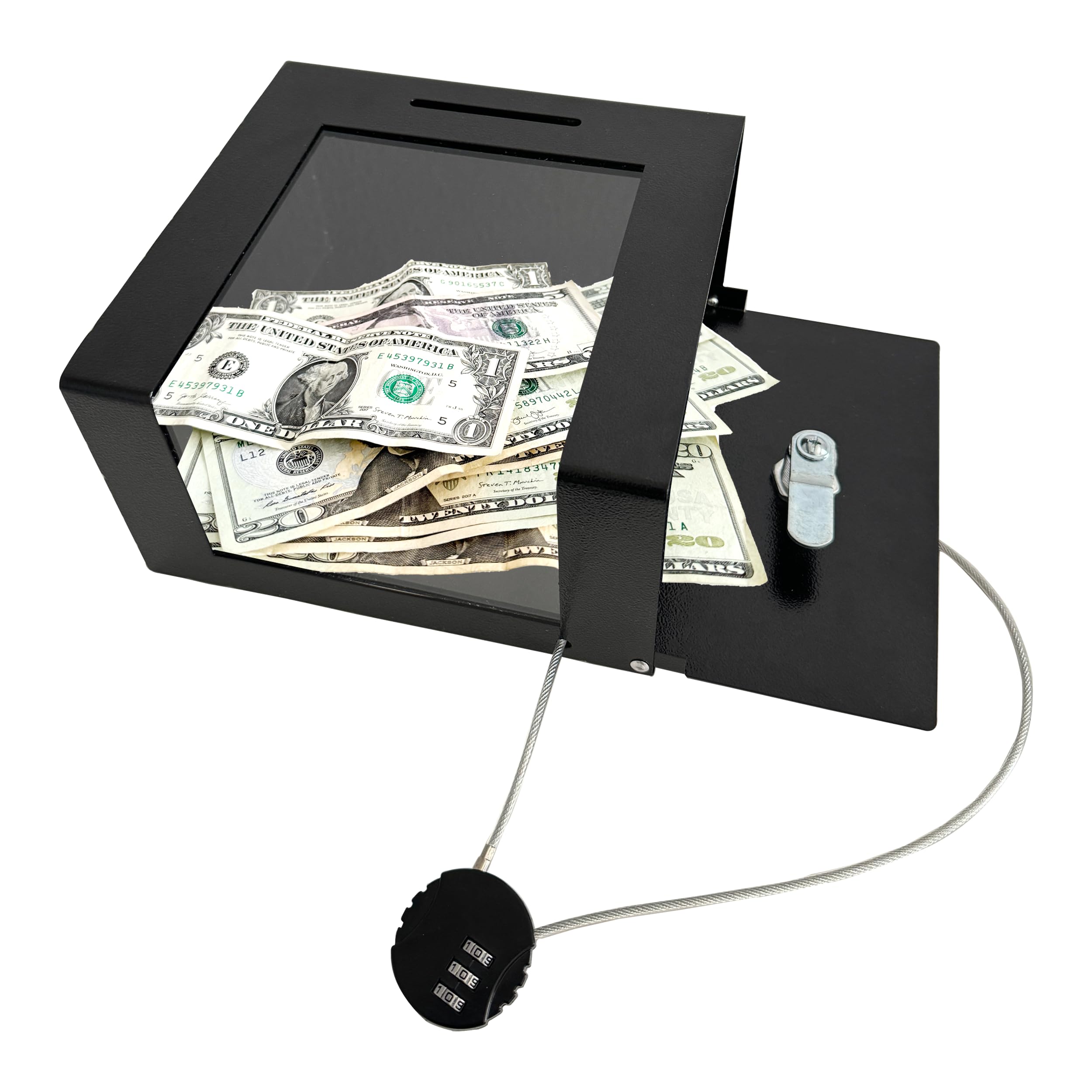Amazon.com: Steel Locking Tip Box - Heavy-Duty Secure Tip Jar with ...