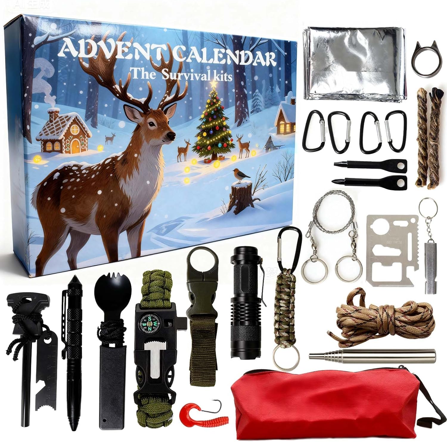 Amazon.com: Lihome Survival Kit Advent Calendar 2025 – 24-in-1 ...