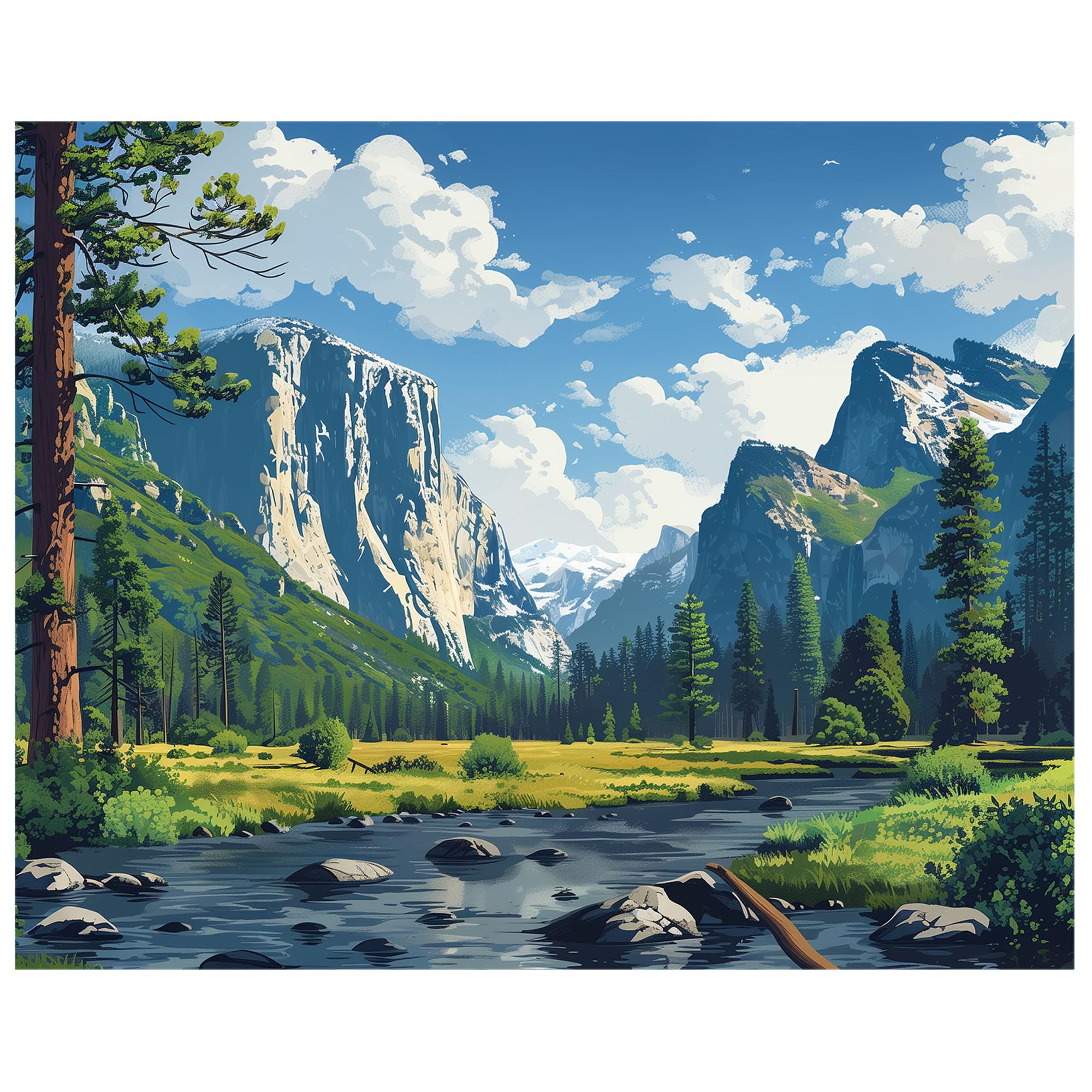Amazon.com: ARNLRDYA Yosemite National Park Paint by Number Kits for ...