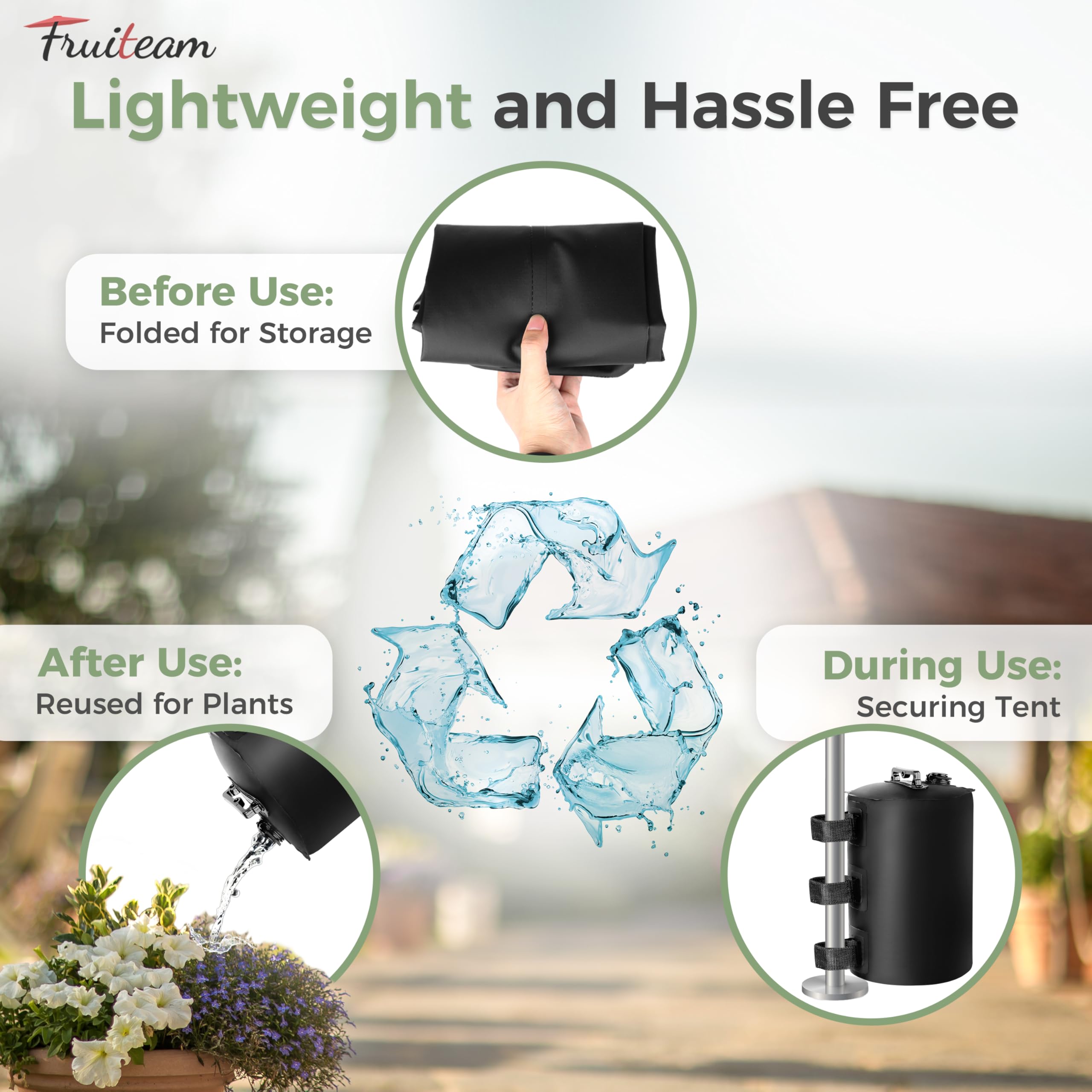 Snapklik.com : 220 LBS Canopy Water Weight Bag, Portable Canopy Weights ...