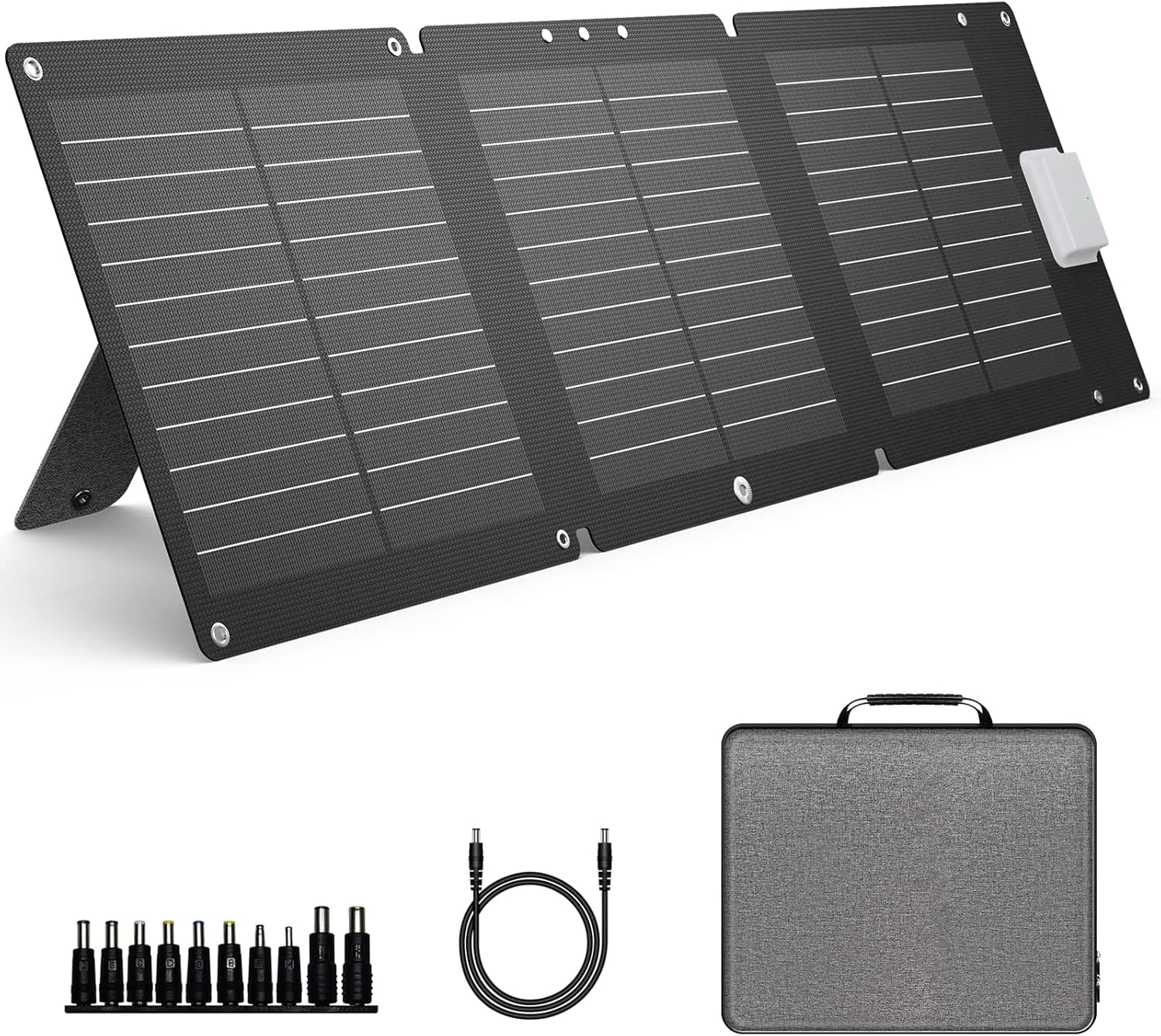 Amazon.com : 60W Foldable Solar Panel with 18V DC Output, Powkey Solar ...