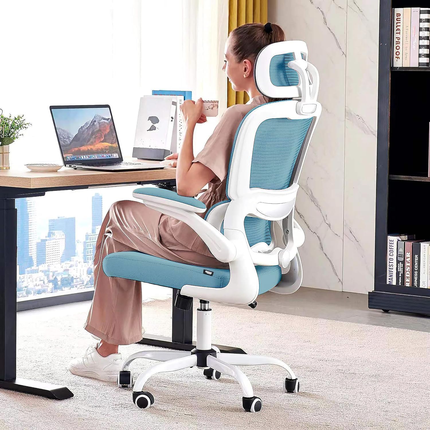 Urbancart Wave 135° Tilt Angle High Back Ergonomic Office Chair with ...
