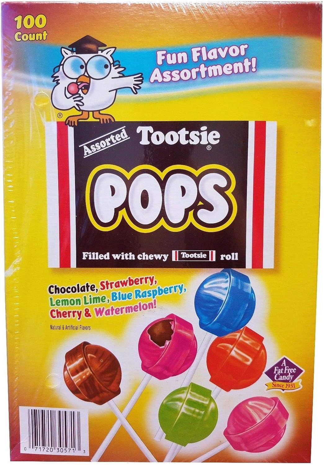 Tootsie Pops - Box of Fun Flavors 100 Pops Per Box by Tootsie : Amazon ...