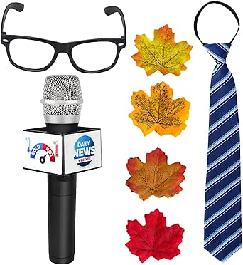 Amazon.com: Yewong Adults Meteorologist Costume Accessories Set Weather ...