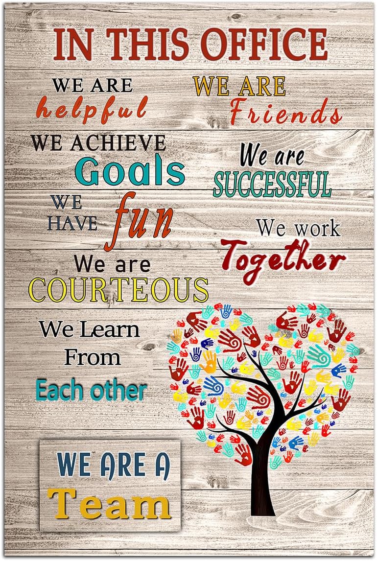 Amazon.com: WHAOMIOT Inspirational Wall Art Poster - Positive Office ...