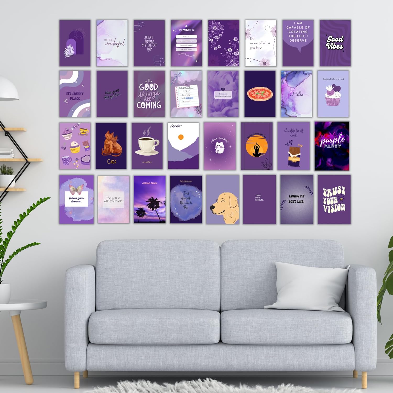 EKDALI Aesthetic boho small posters set of 32 posters for wall ...