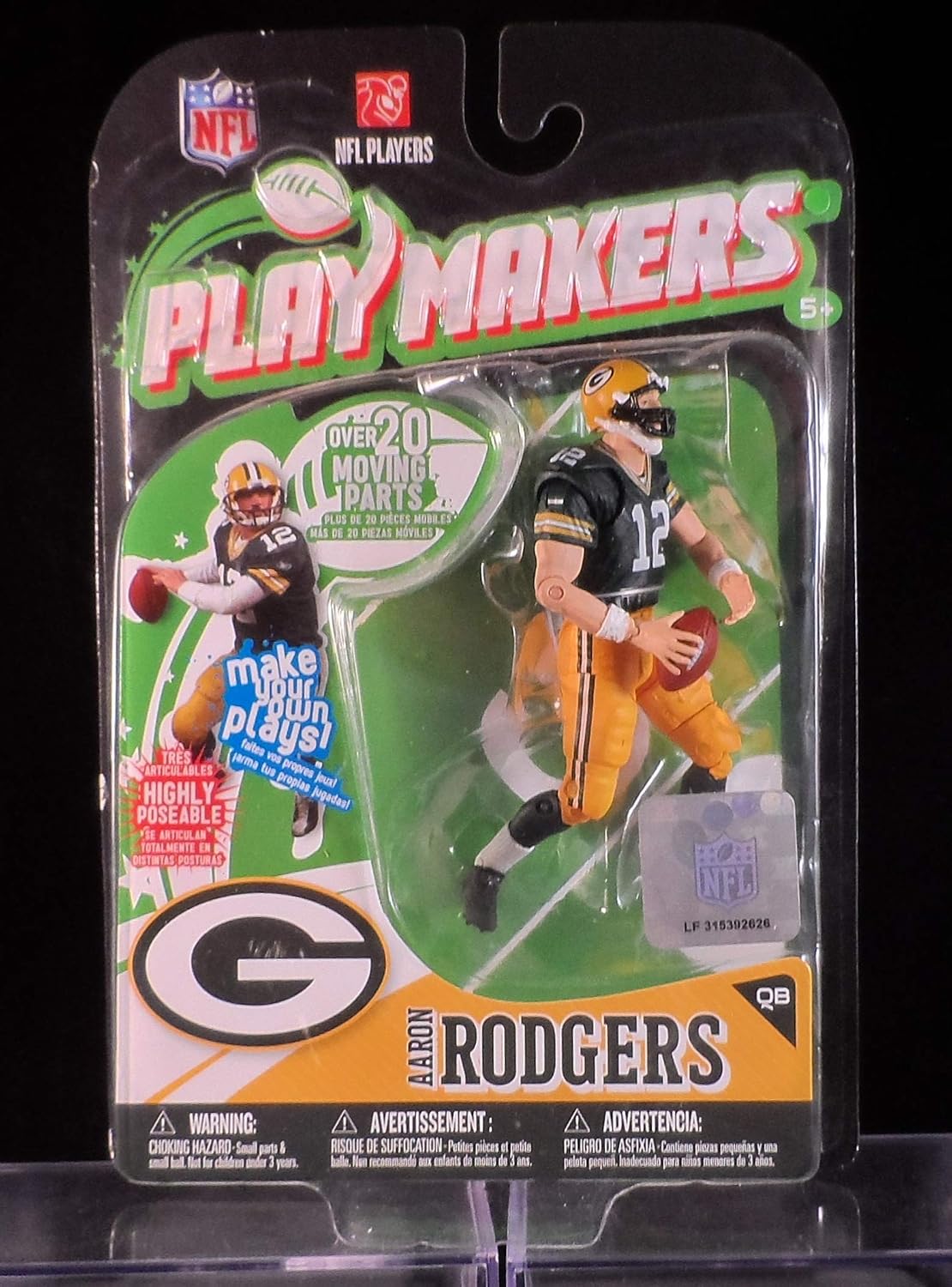 2010 McFarlane Playmakers Aaron Rodger Packers 4 Inch Action Figure at ...