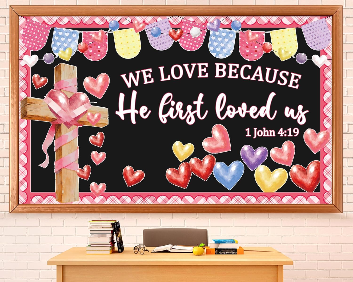 Amazon.com: Valentine's Day Christian Bulletin Board Decoration Set ...