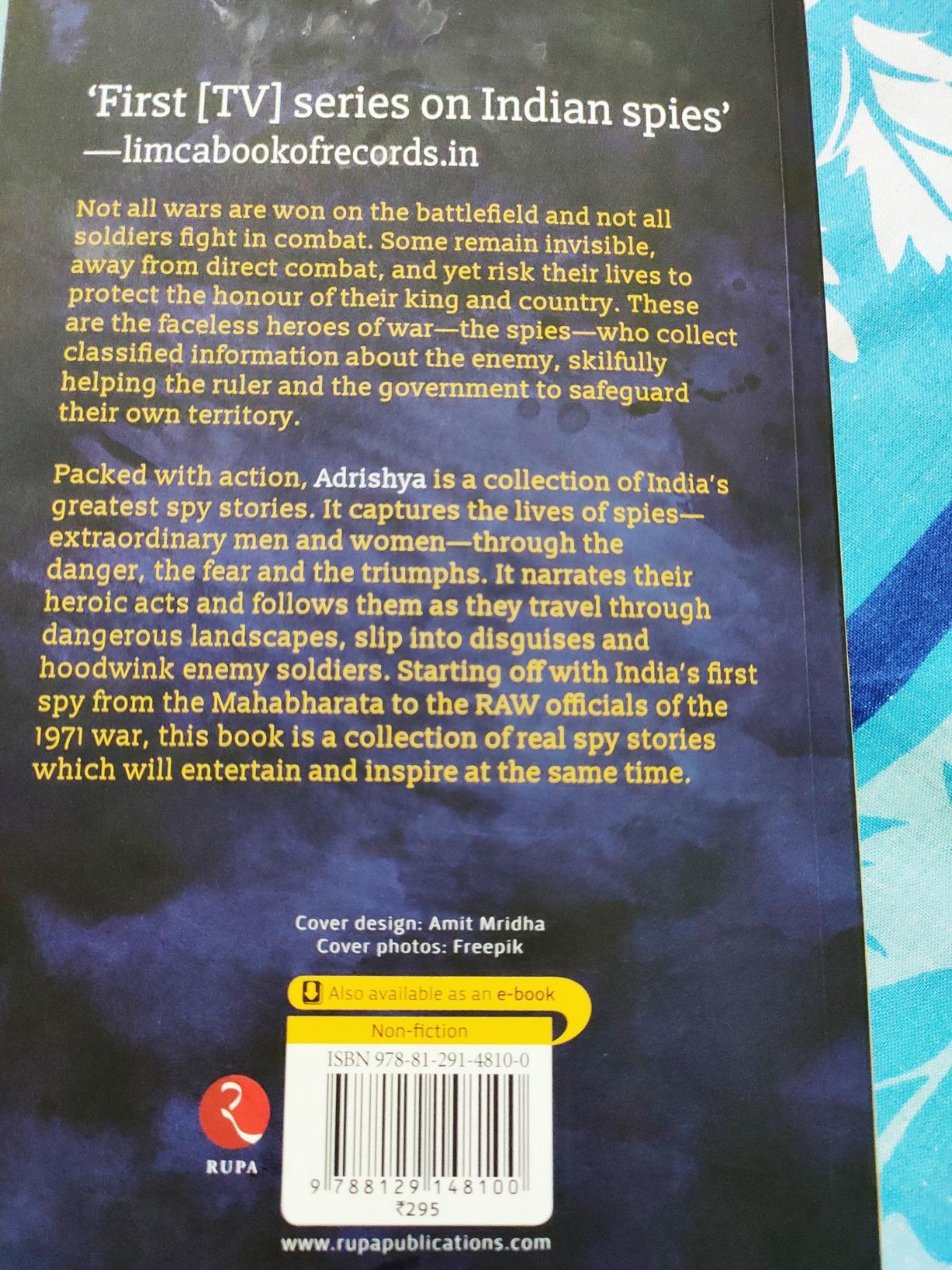 Adrishya - True Stories of Indian Spies eBook : EPIC Television’s ...