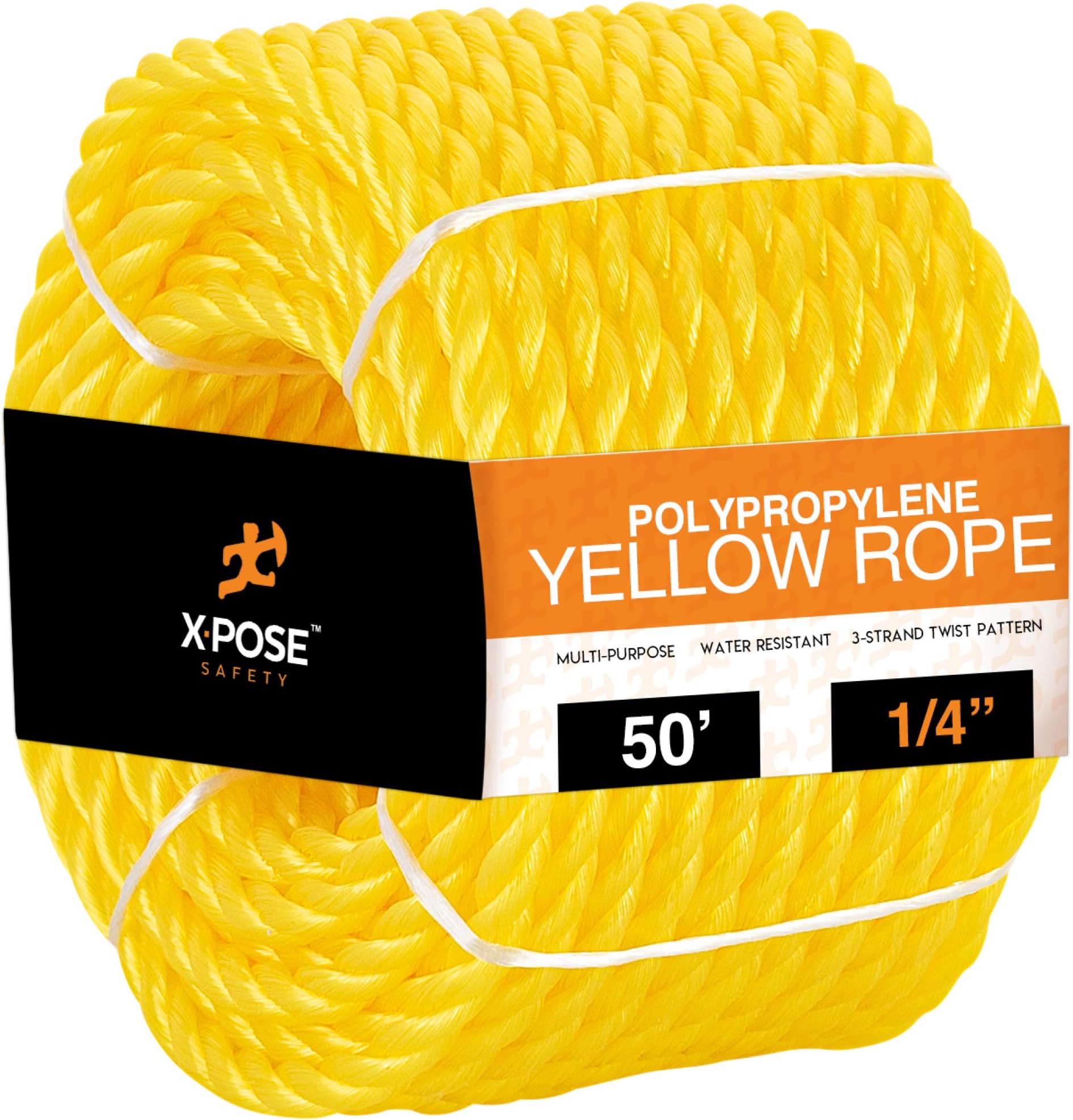 T.W Evans Cordage 27-301 1/4-Inch by 250-Feet Hollow Braid Polypro Rope ...