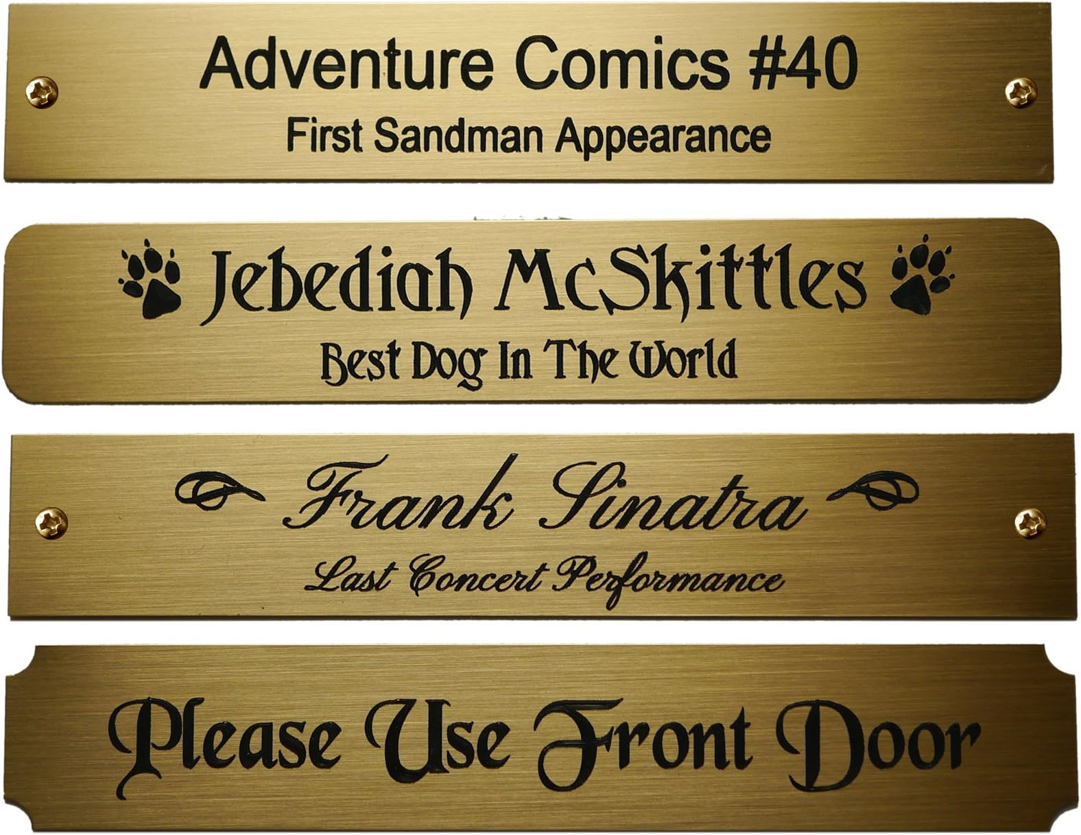 Amazon.com: Engraved Plate, Custom Personalized, Brushed Gold Solid ...