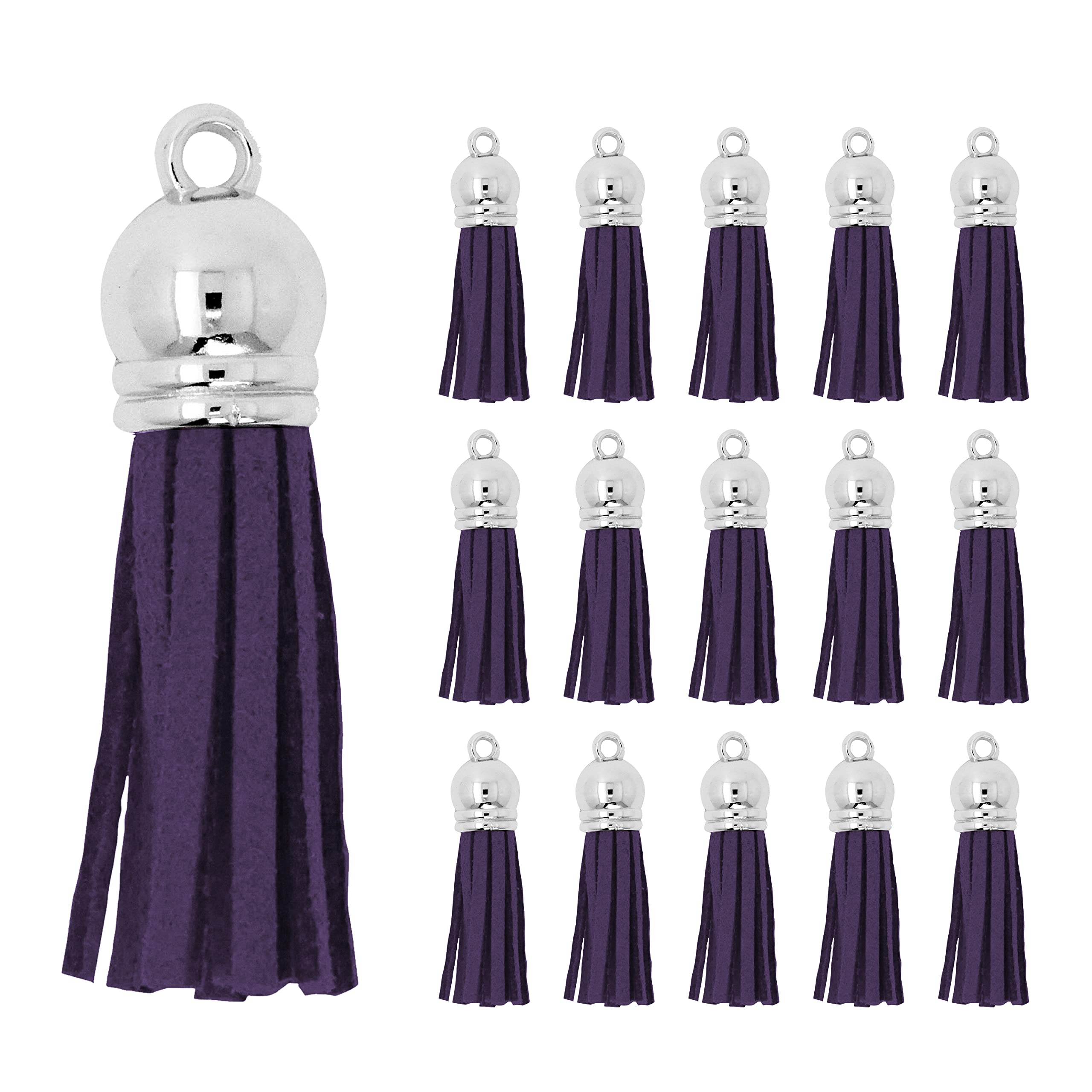 Amazon.com: Mandala Crafts Faux Suede Tassel Keychain Making Supplies ...