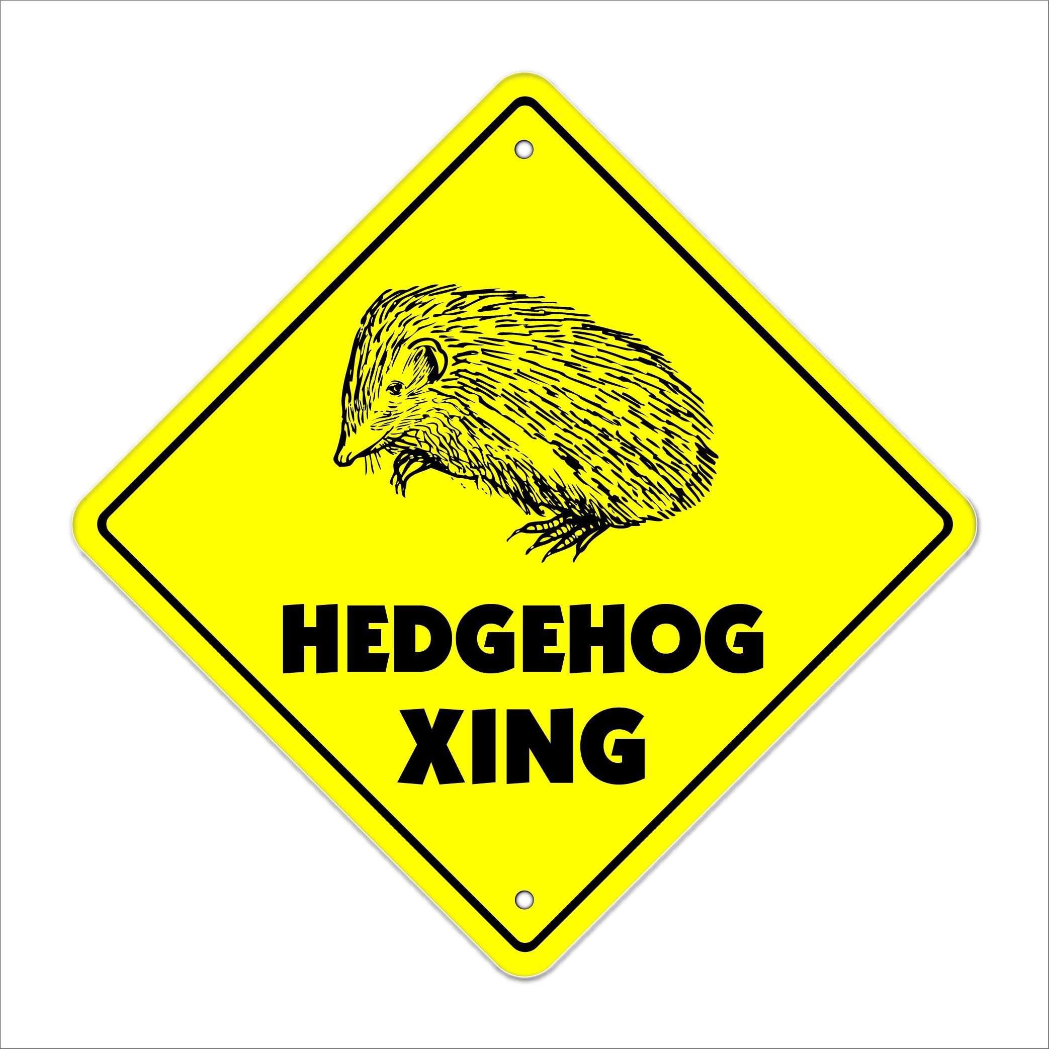 Buy Hedgehog Crossing Sign Zone Xing | Indoor/Outdoor | 12" Tall ...