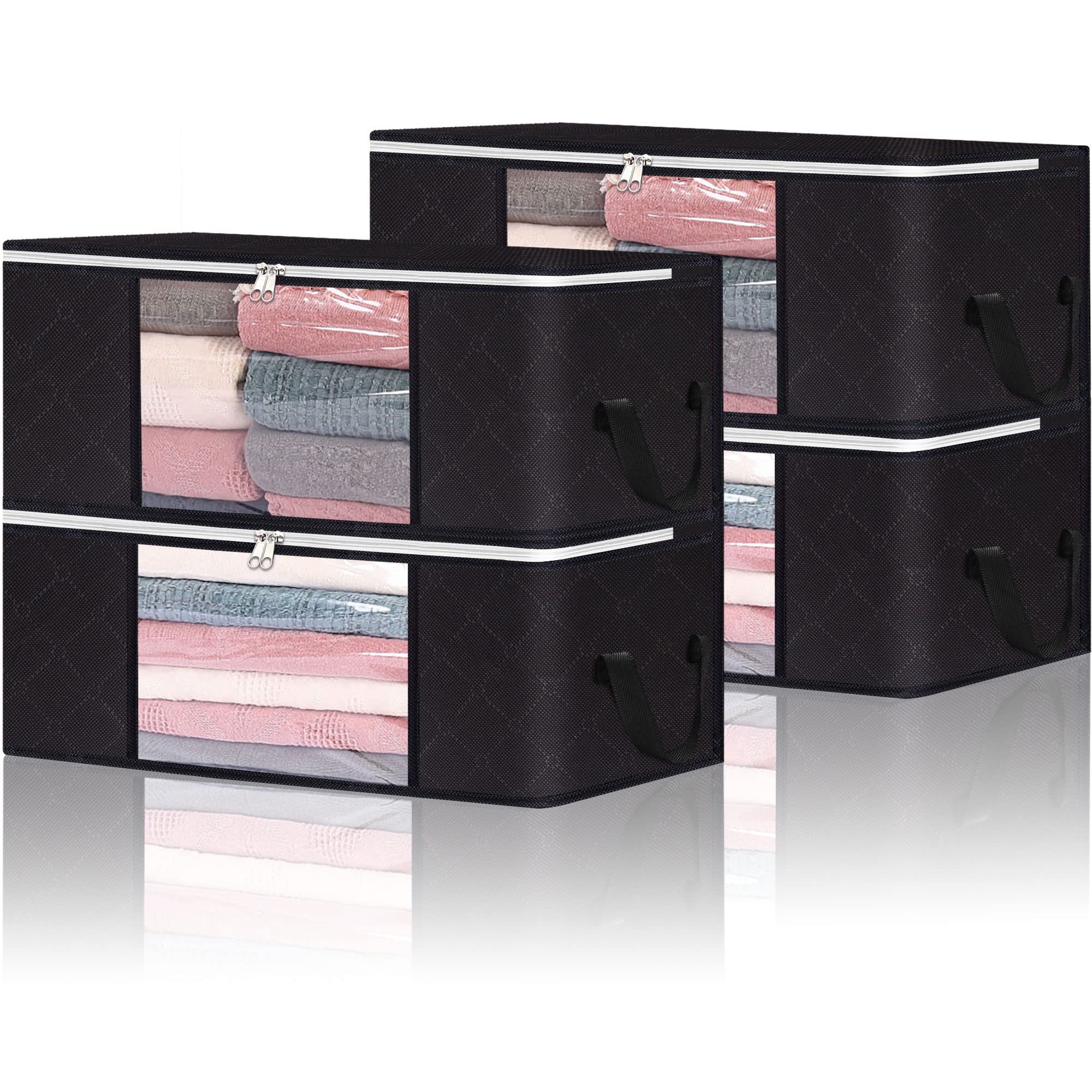 Vieshful 4 Pack Clothes Storage Bags 35L Large Capacity Clothing ...