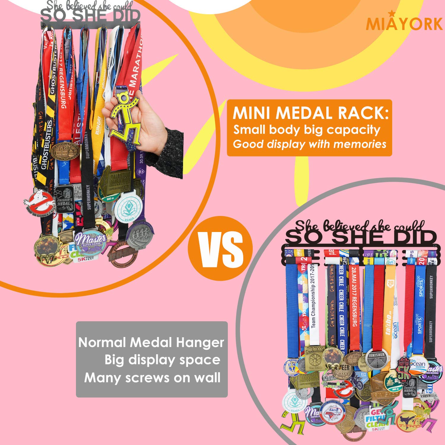 Snapklik.com : Medal Holder Display Hanger Rack Frame - Sturdy Wall ...