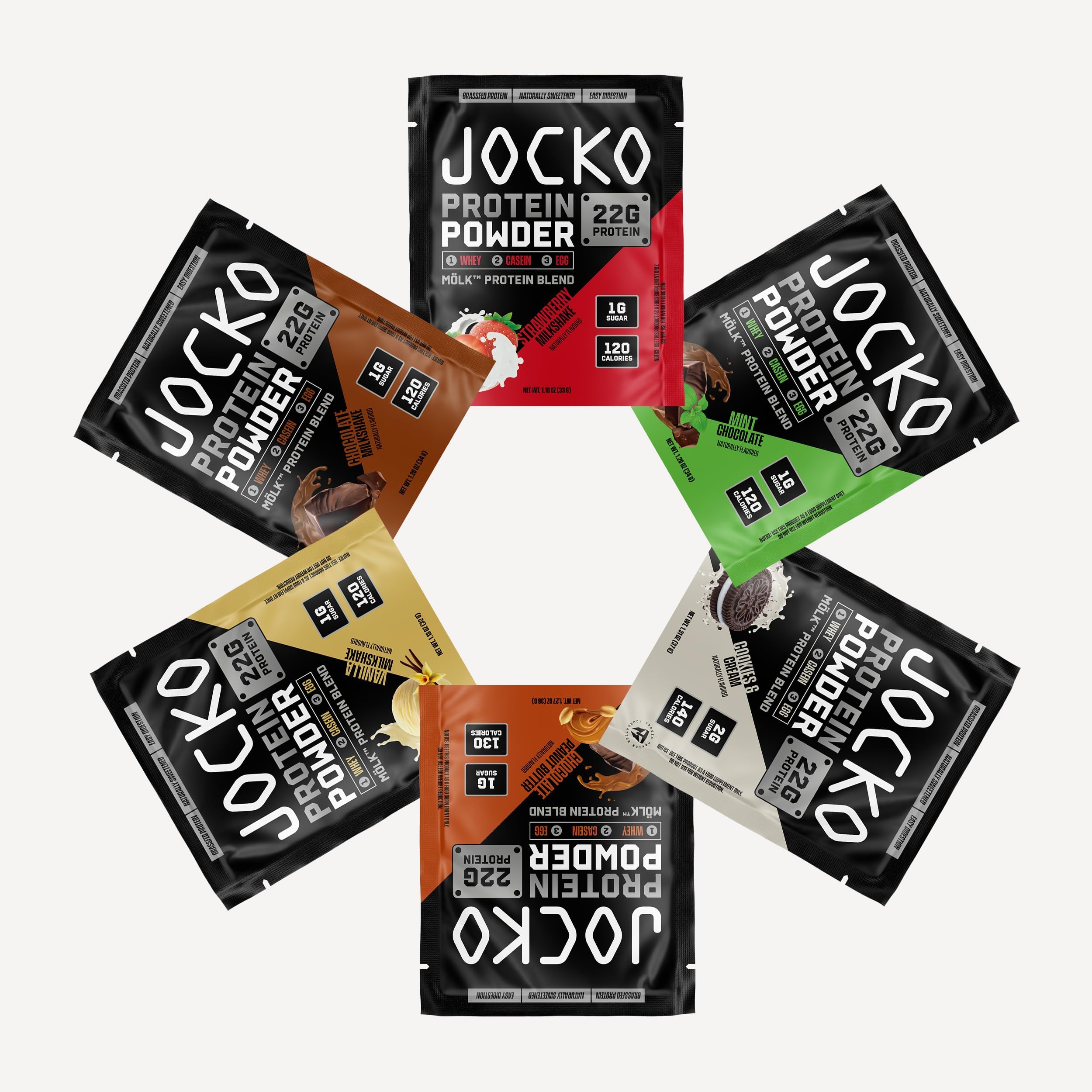 Amazon.com: Jocko Fuel Whey Protein Powder Sampler Variety Pack, 6-1.2 ...