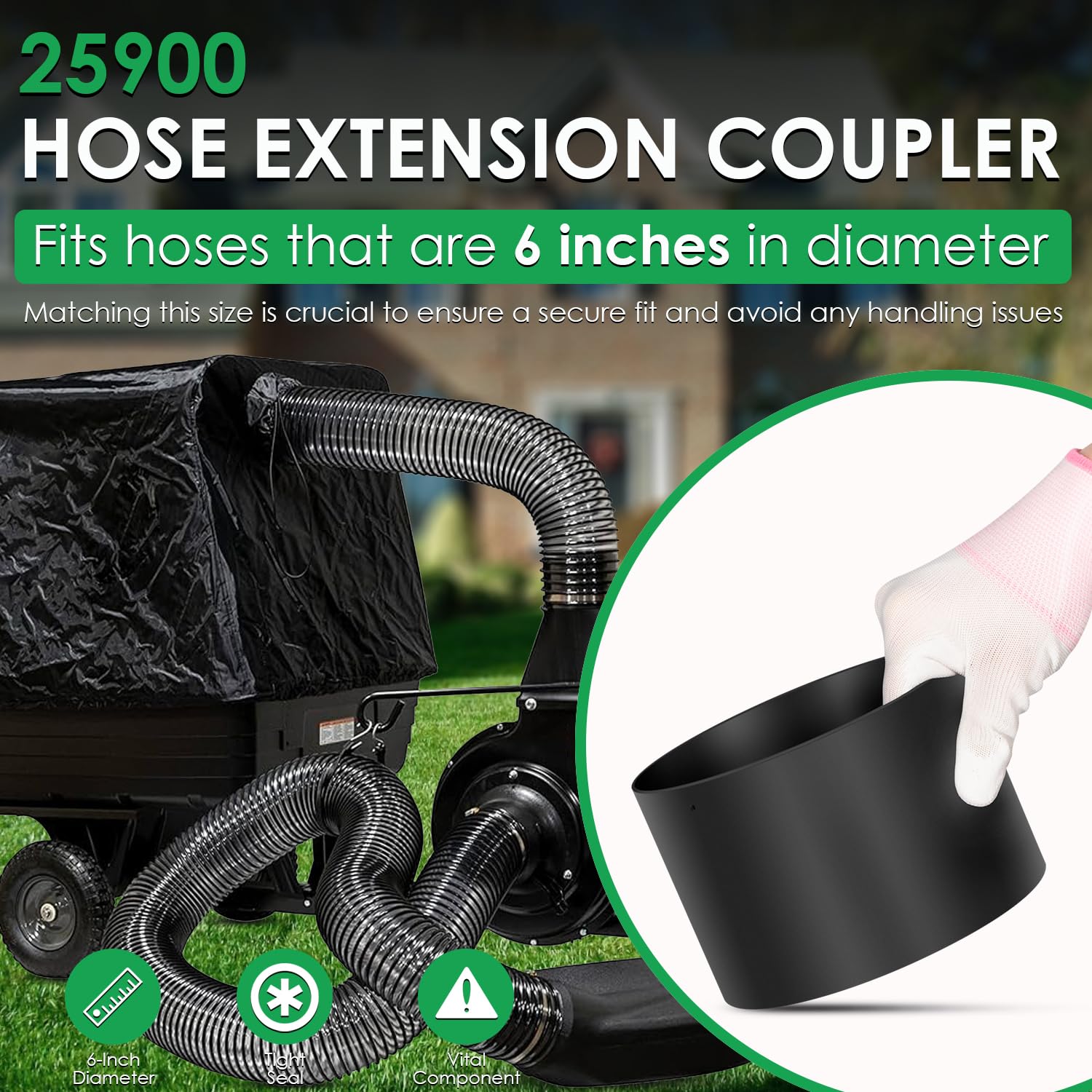 Snapklik.com : 25900 Coupler, 6-Inch Hose Connector For Agri-Fab, Mow-N ...
