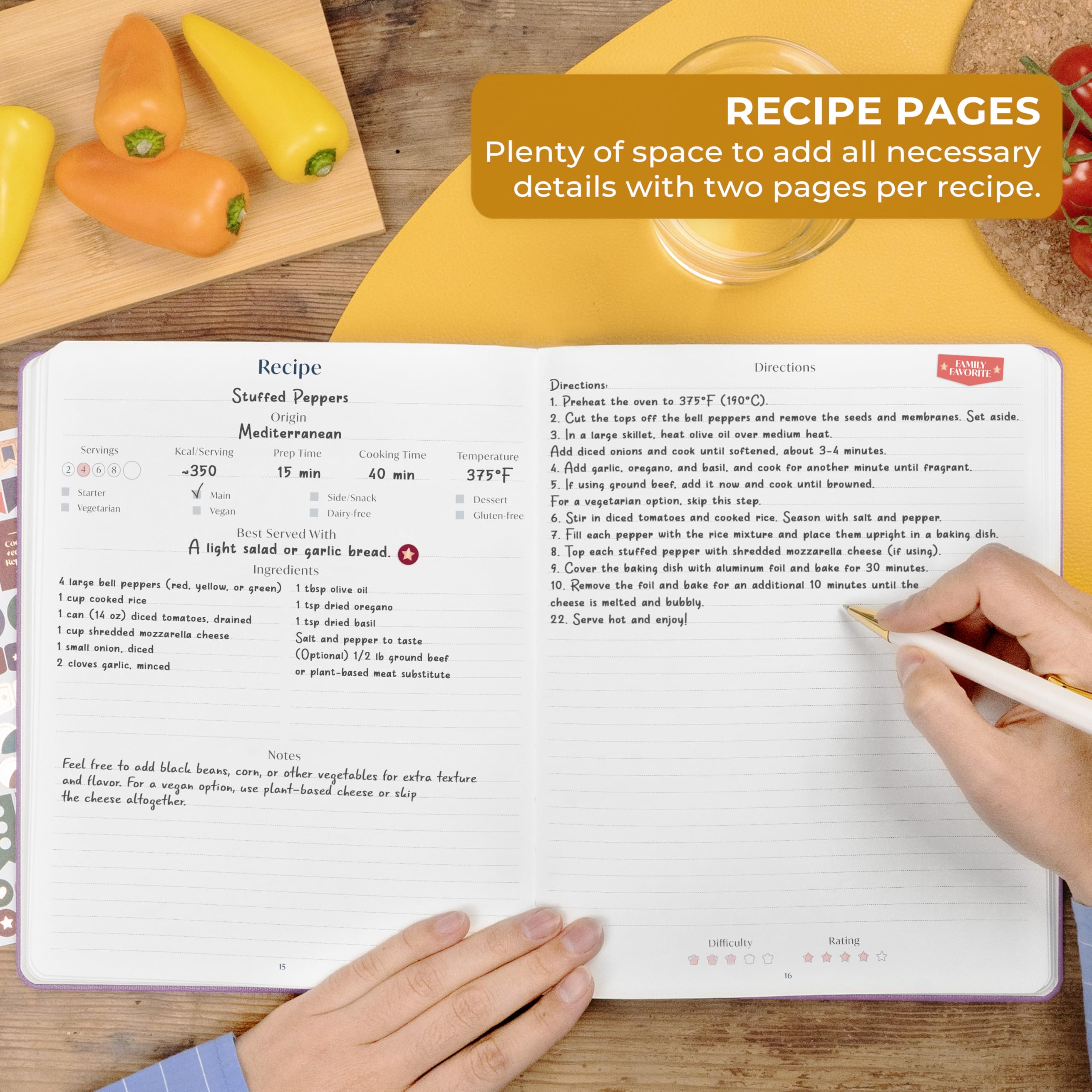 Snapklik.com : Skyline Recipe Book Blank Hardcover Cookbook To Write In ...