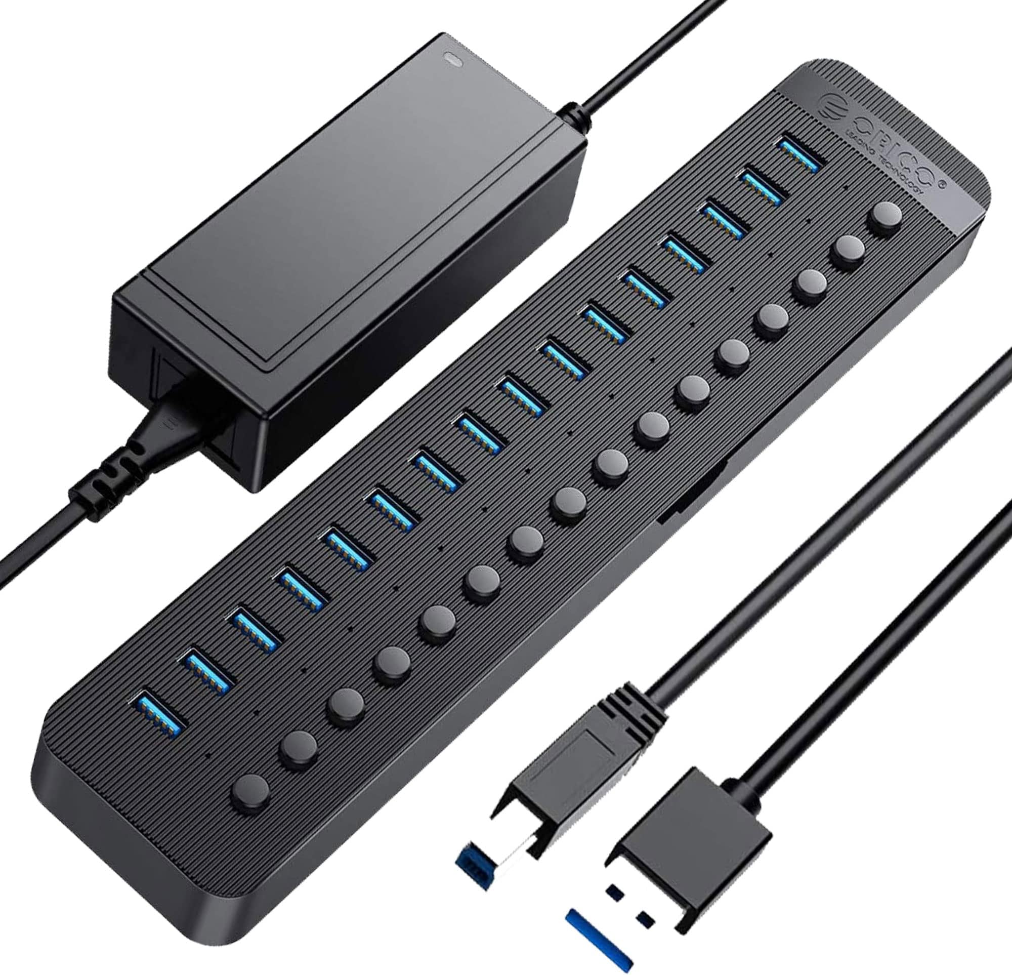 Amazon.com: ORICO Powered USB Hub, 16 Ports 78W USB 3.0 Data Hub with ...